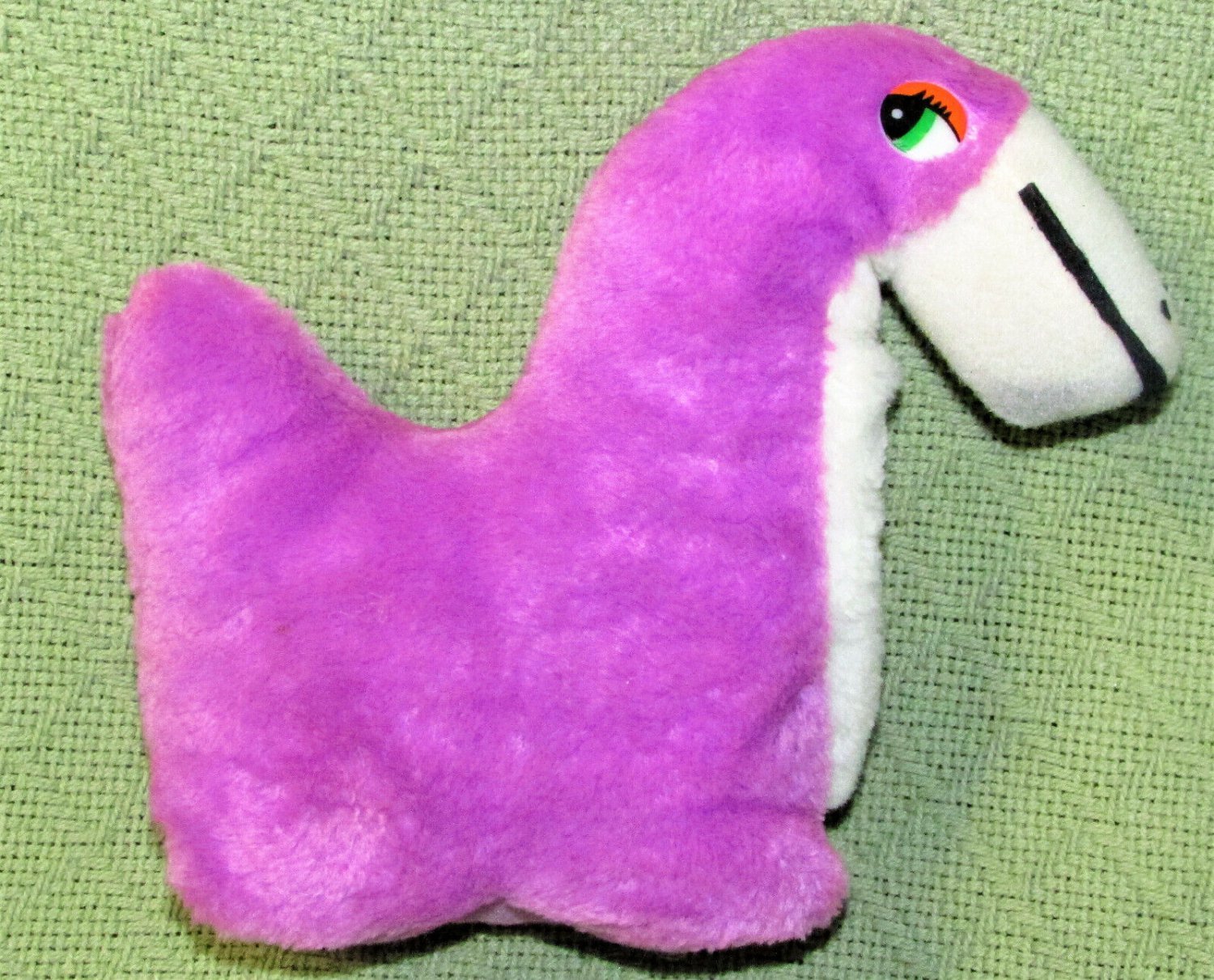 1982 AMERICA WEGO PURPLE DINOSAUR PLUSH 7" VINTAGE STUFFED ANIMAL MADE ...