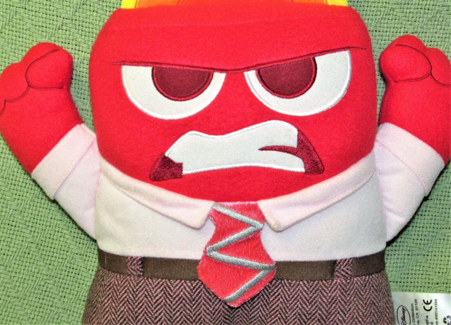 INSIDE OUT ANGER PLUSH DISNEY STORE STUFFED ANIMAL DOLL 13" PIXAR RED ...