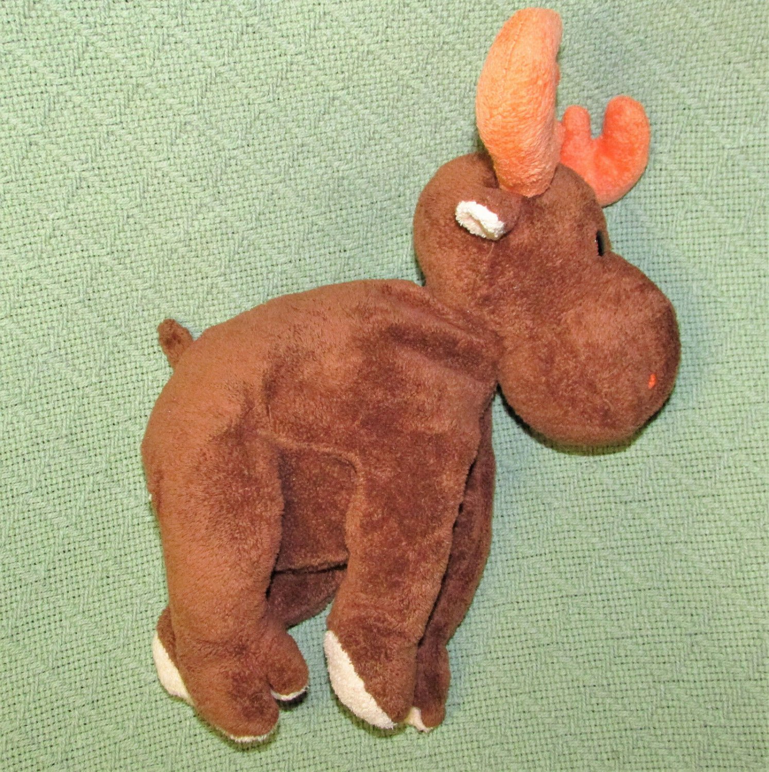 TY PLUFFIES LUMPY The MOOSE Stuffed Animal 2003 SOFT 9" Toy Tan Orange ...