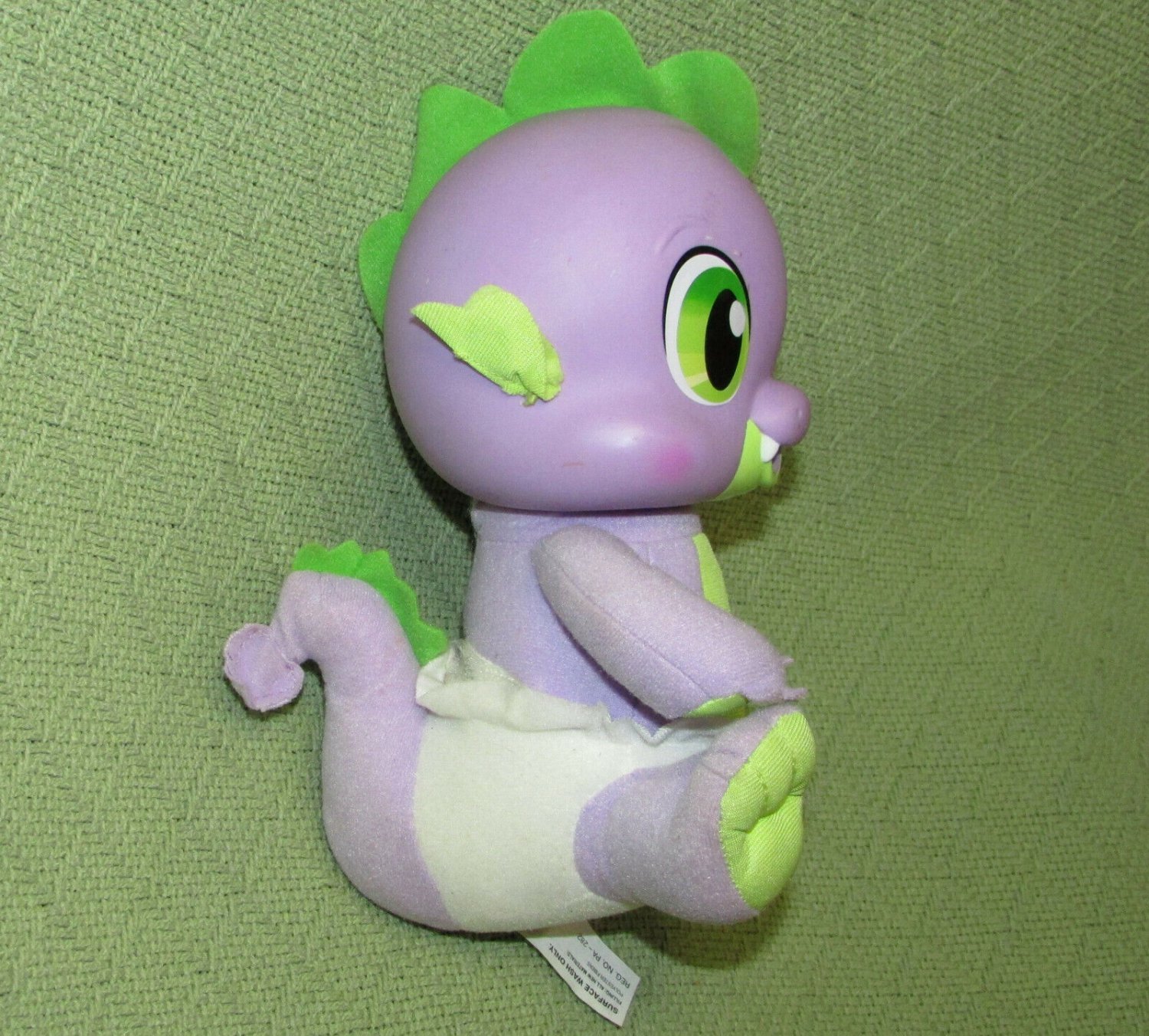 MY LITTLE PONY SPIKE THE DRAGON TALKING 9" BABY PLUSH STUFFED ANIMAL ...