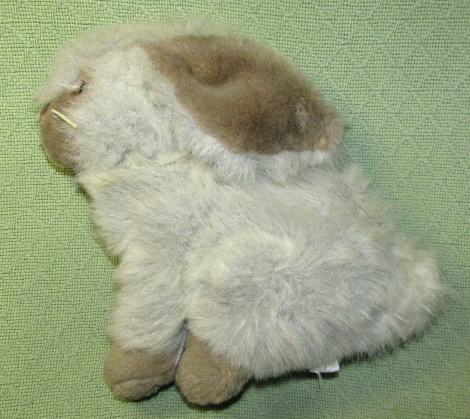 WONDERTREATS 12" VINTAGE RABBIT PLUSH GREY BROWN FURRY STUFFED ANIMAL ...