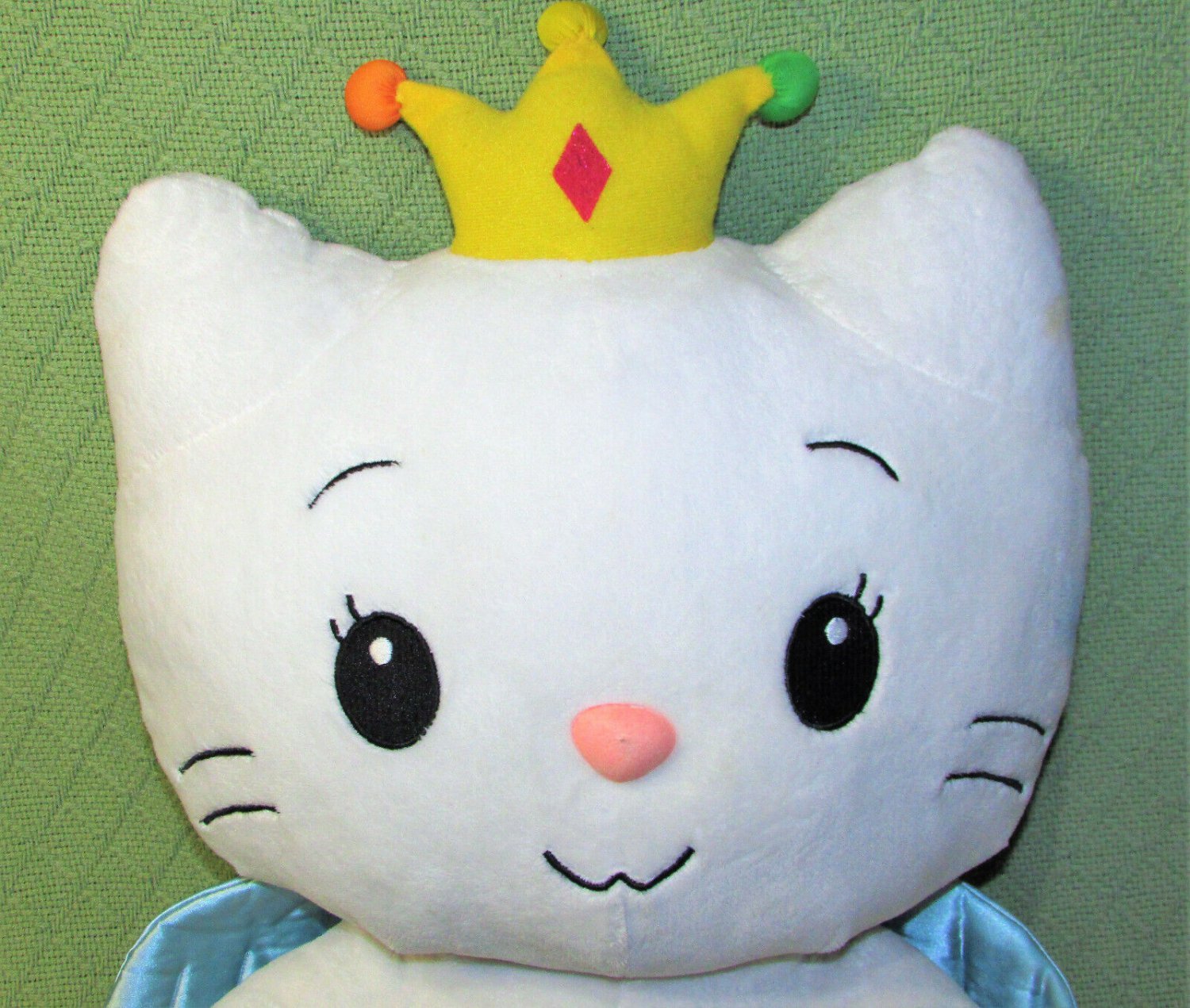 21" ANGEL CAT SUGAR PRINCESS PLUSH LARGE BLUE SATIN WINGS DAN DEE ...