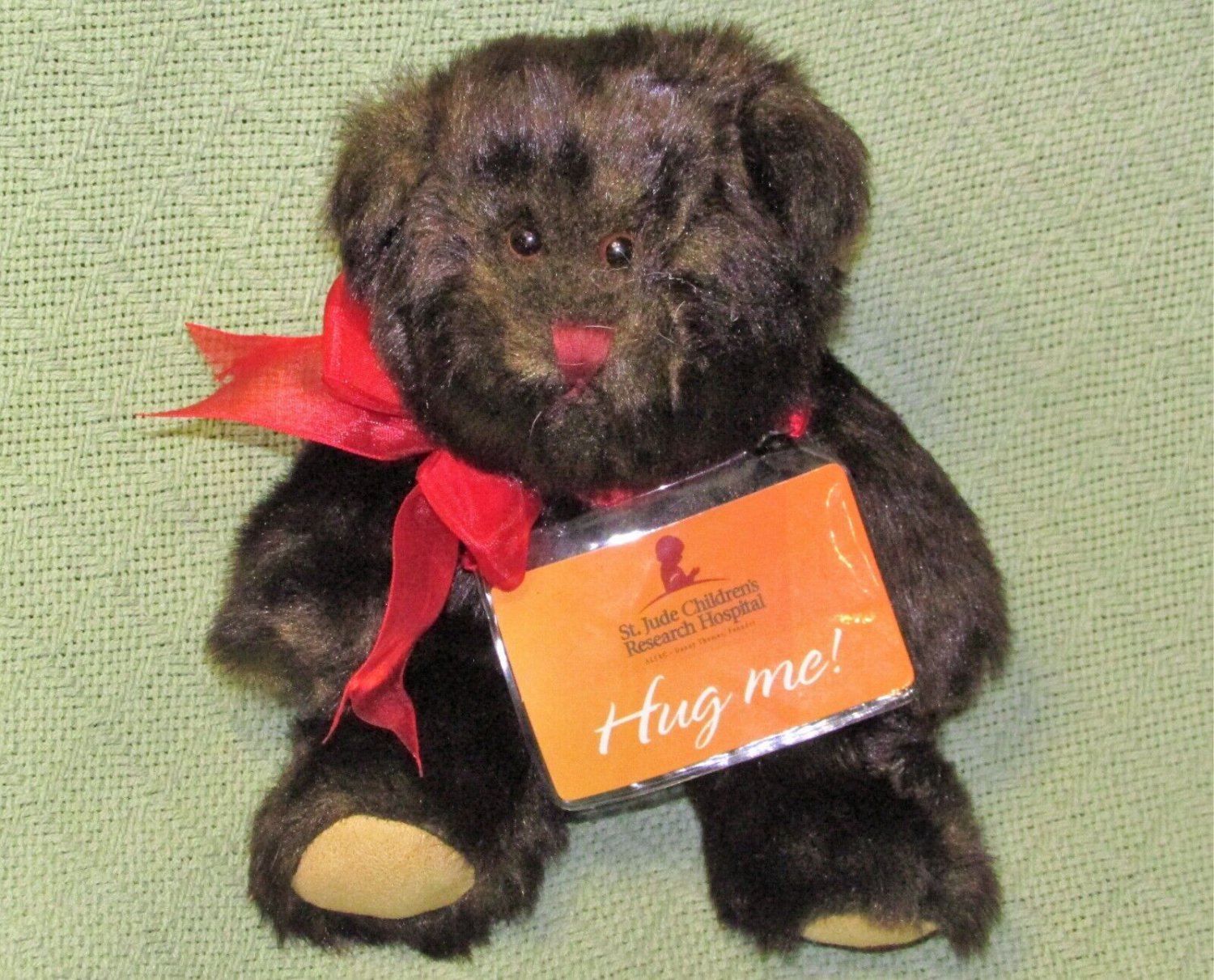 8" ST. JUDE'S HUG ME TEDDY BEAR SILKY BROWN PLUSH STUFFED ANIMAL WITH ...