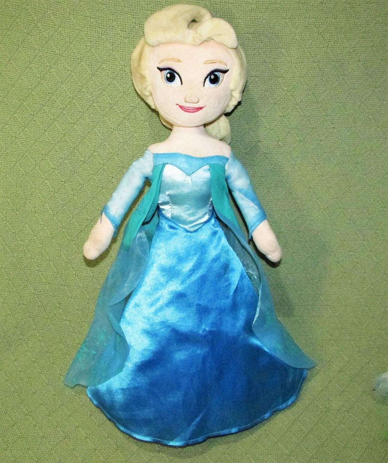 22" DISNEY PRINCESS ELSA FROZEN PLUSH DOLL BLUE DRESS STUFFED CHARACTER TOY