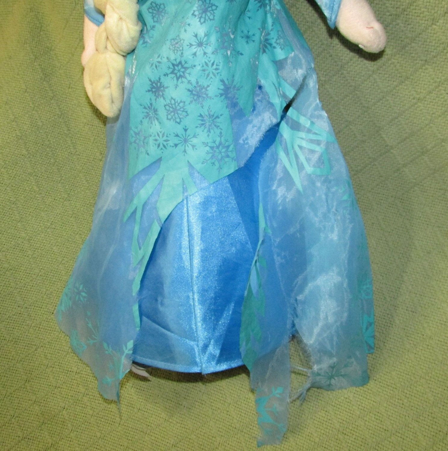 22" DISNEY PRINCESS ELSA FROZEN PLUSH DOLL BLUE DRESS STUFFED CHARACTER TOY