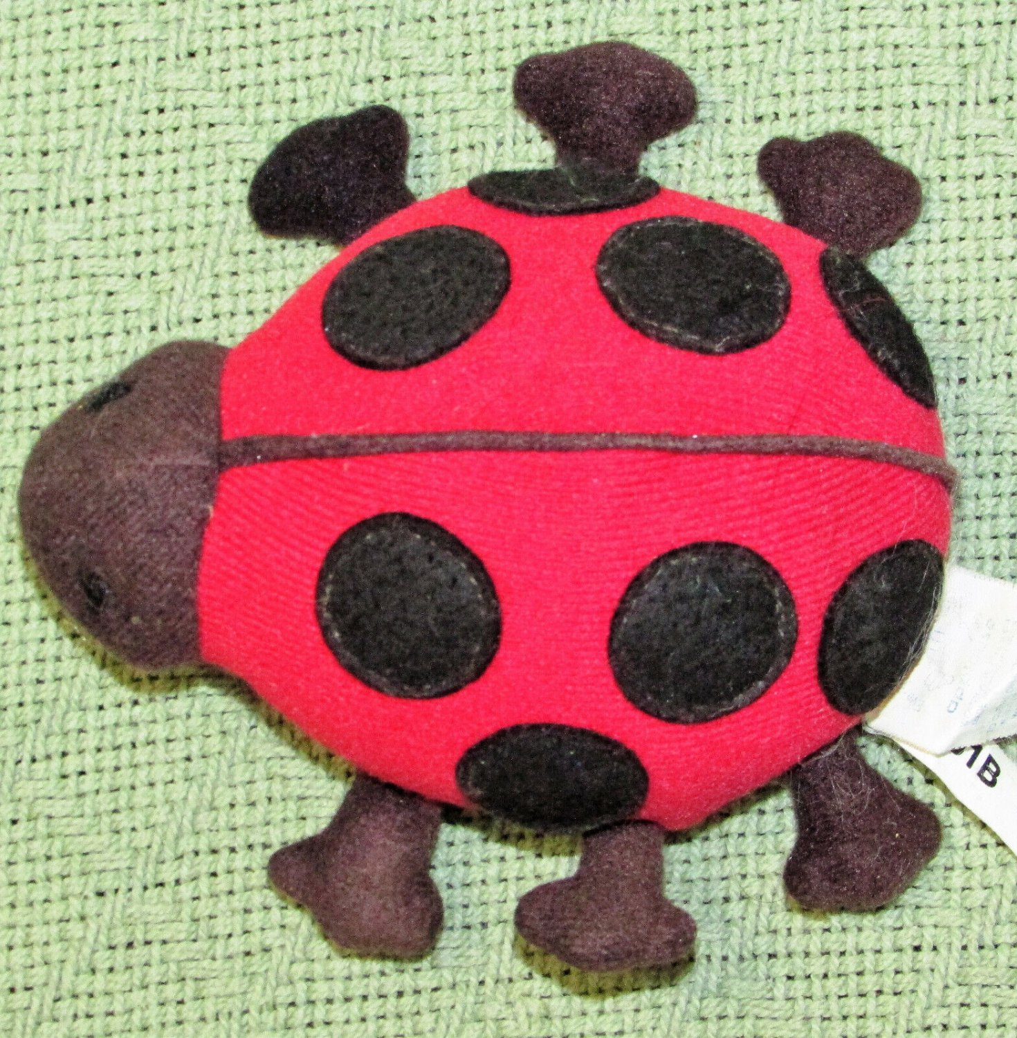 5" APPLAUSE LADY BUG PLUSH STUFFED BEAN BAG ANIMAL INSECT RED BLACK ...