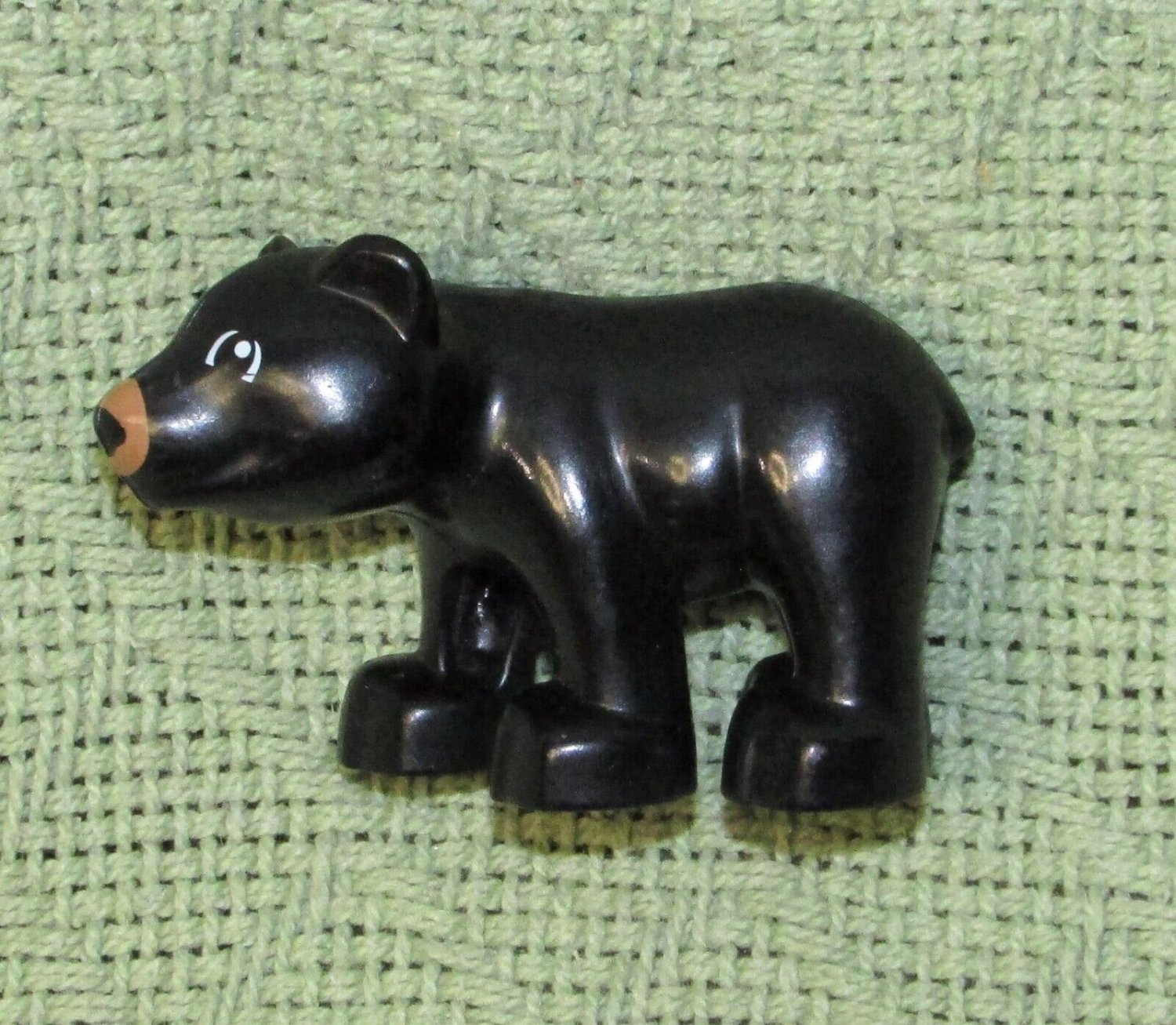 LEGO DUPLE BLACK BEAR BABY CUB MINI FIGURE REPLACEMENT ANIMAL GRIZZLY TOY