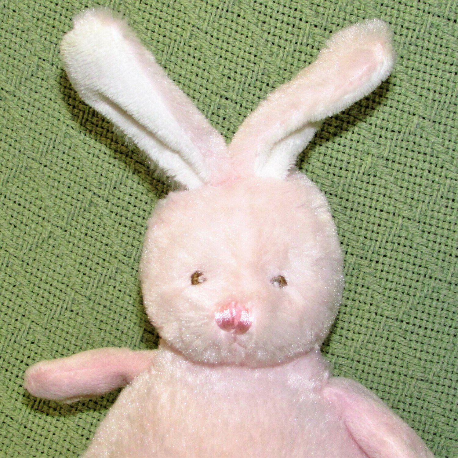 10" BABY GANZ PINK BEAN BODY BUNNY STUFFED ANIMAL SOFT PLUSH RABBIT TOY ...