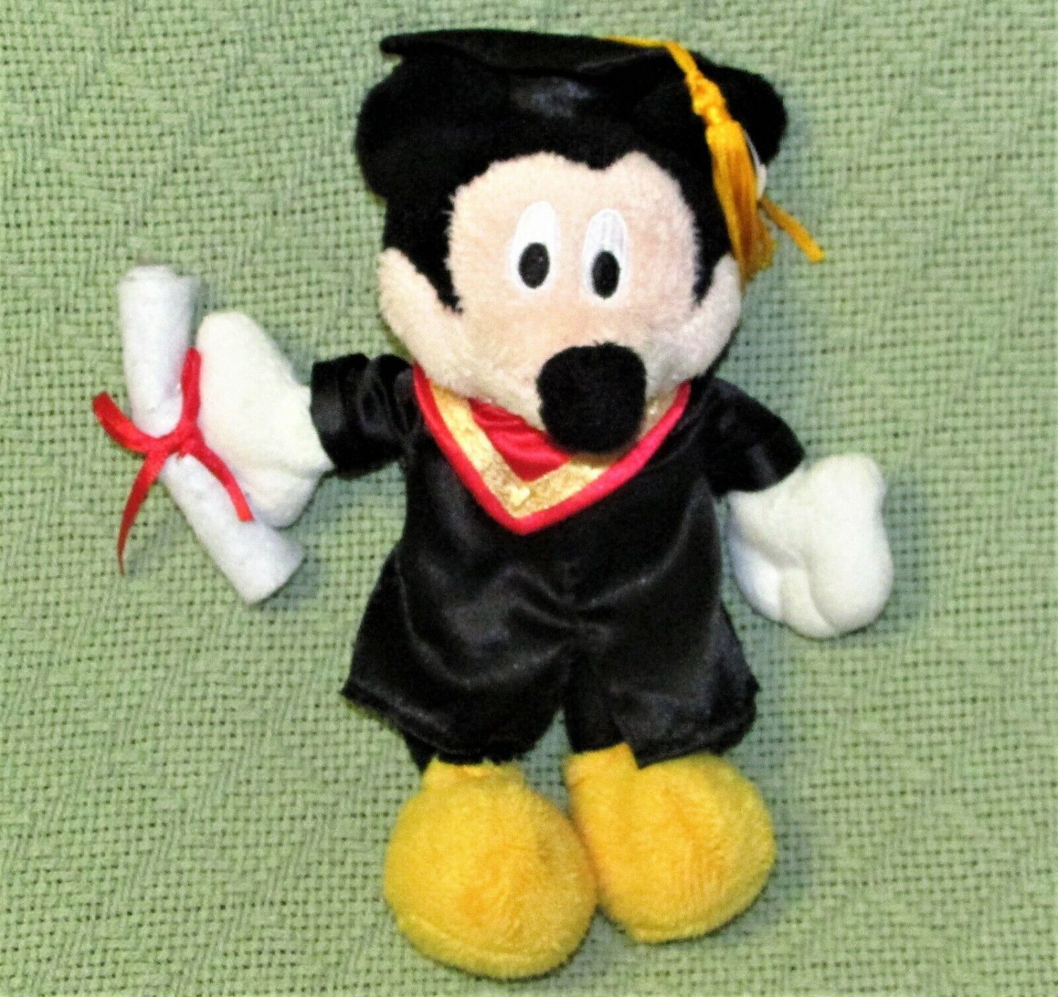 KCARE MICKEY MOUSE GRADUATION 7" PLUSH STUFFED DISNEY CHARACTER BLACK ...