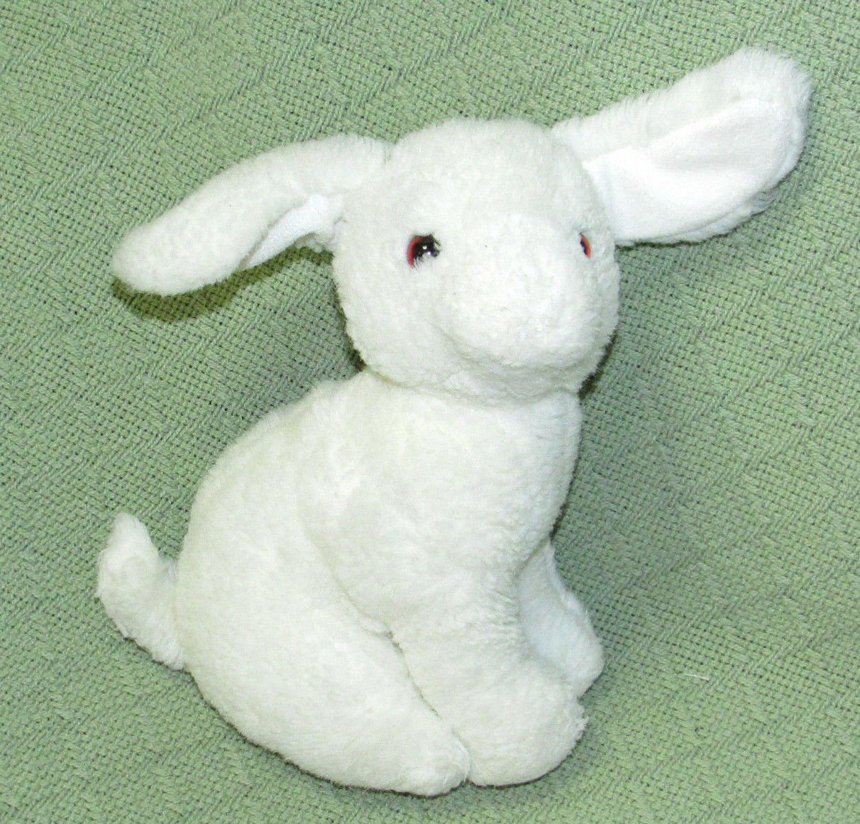 1992 GUND RABBIT PLUSH 8" STUFFED ANIMAL VINTAGE BUNNY WHITE Sitting ...