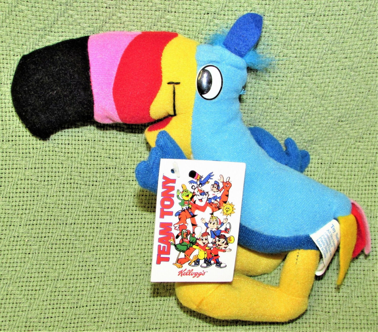 TOUCAN SAM TEAM TONY KELLOGG'S STUFFED ANIMAL 2004 WITH HANG TAG 9" TOY ...
