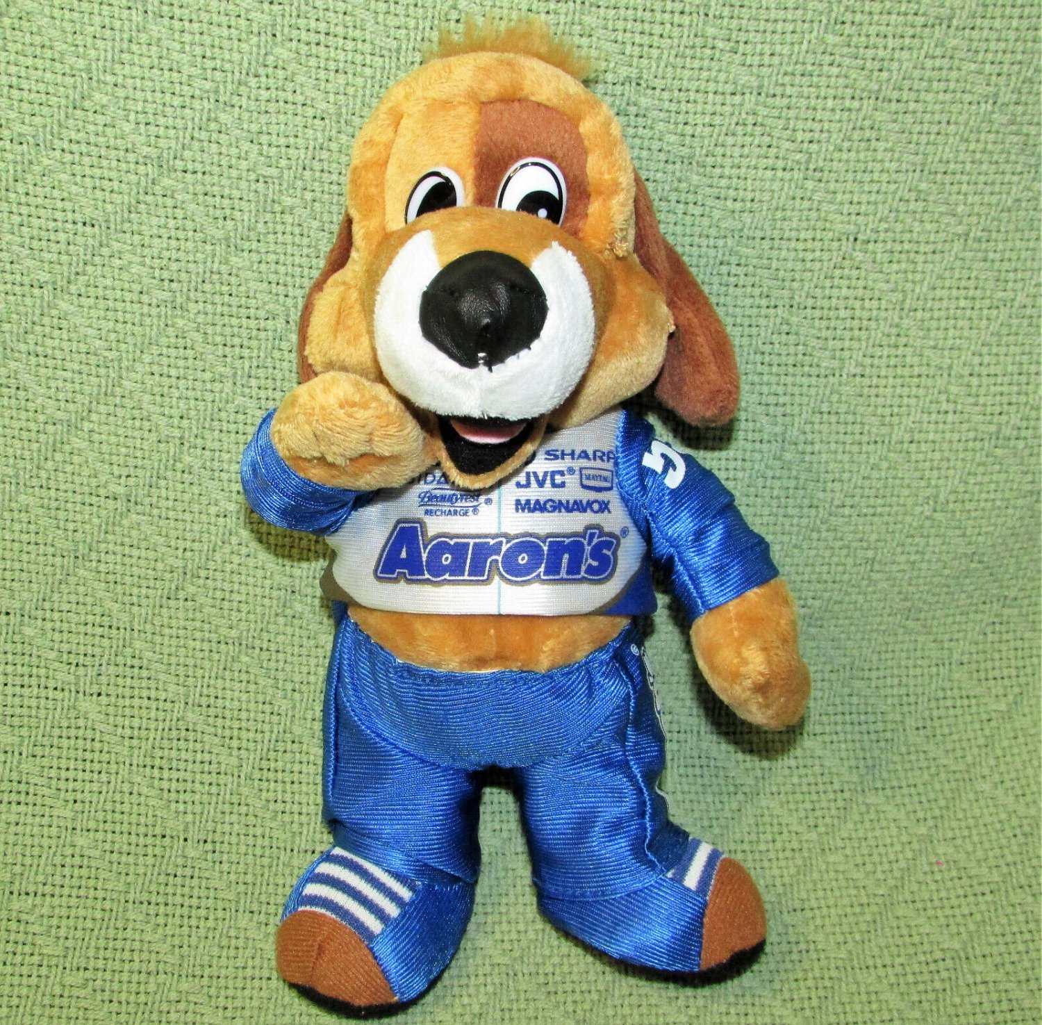 AARON'S LUCKY DOG RACECAR DRIVER DREAM MACHINE SPORTS STUFFED ANIMAL 11 ...
