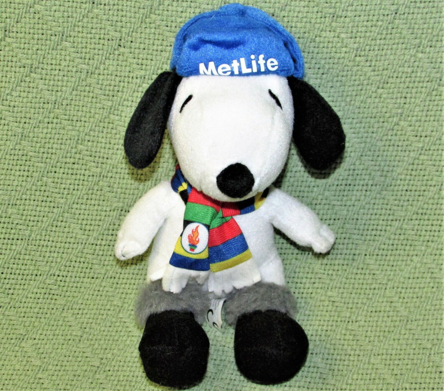 7" METLIFE SNOOPY OLYMPIC FLAME SCARF STUFFED ANIMAL PROMO PLUSH ...