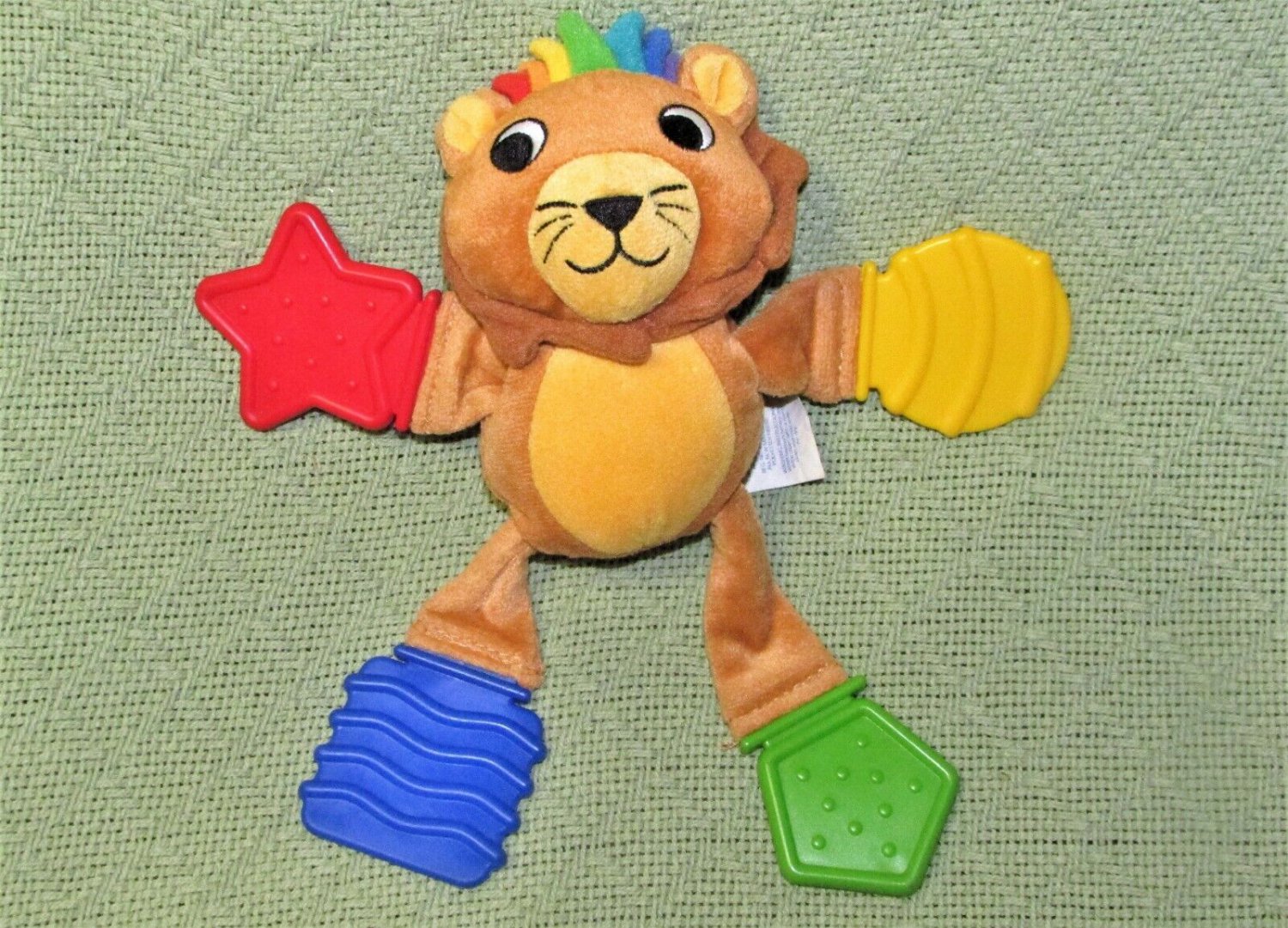 BABY EINSTEIN LION RAINBOW MANE TEETHER TEETHE & TUG 8" PLUSH STUFFED ...