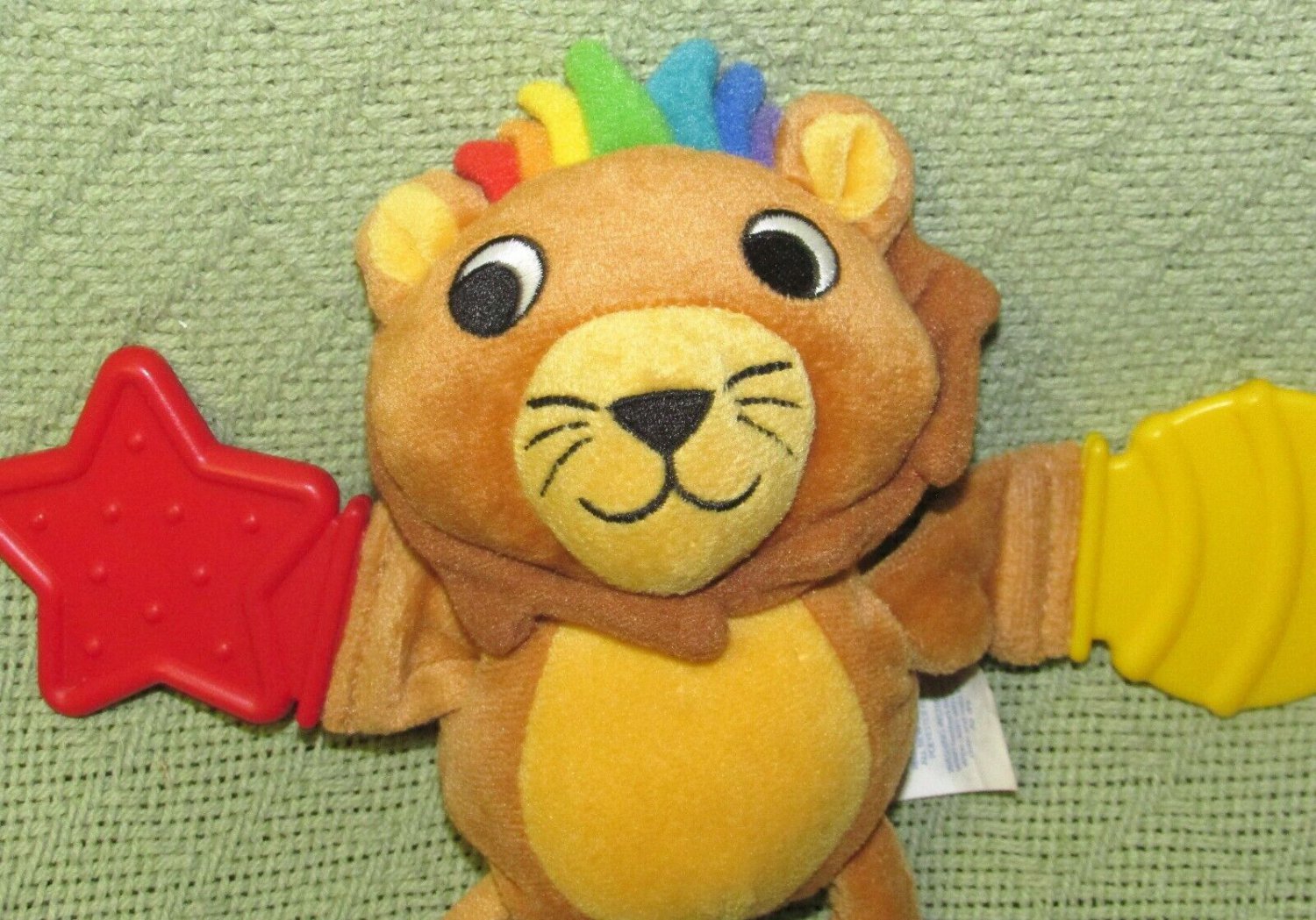 BABY EINSTEIN LION RAINBOW MANE TEETHER TEETHE & TUG 8" PLUSH STUFFED ...