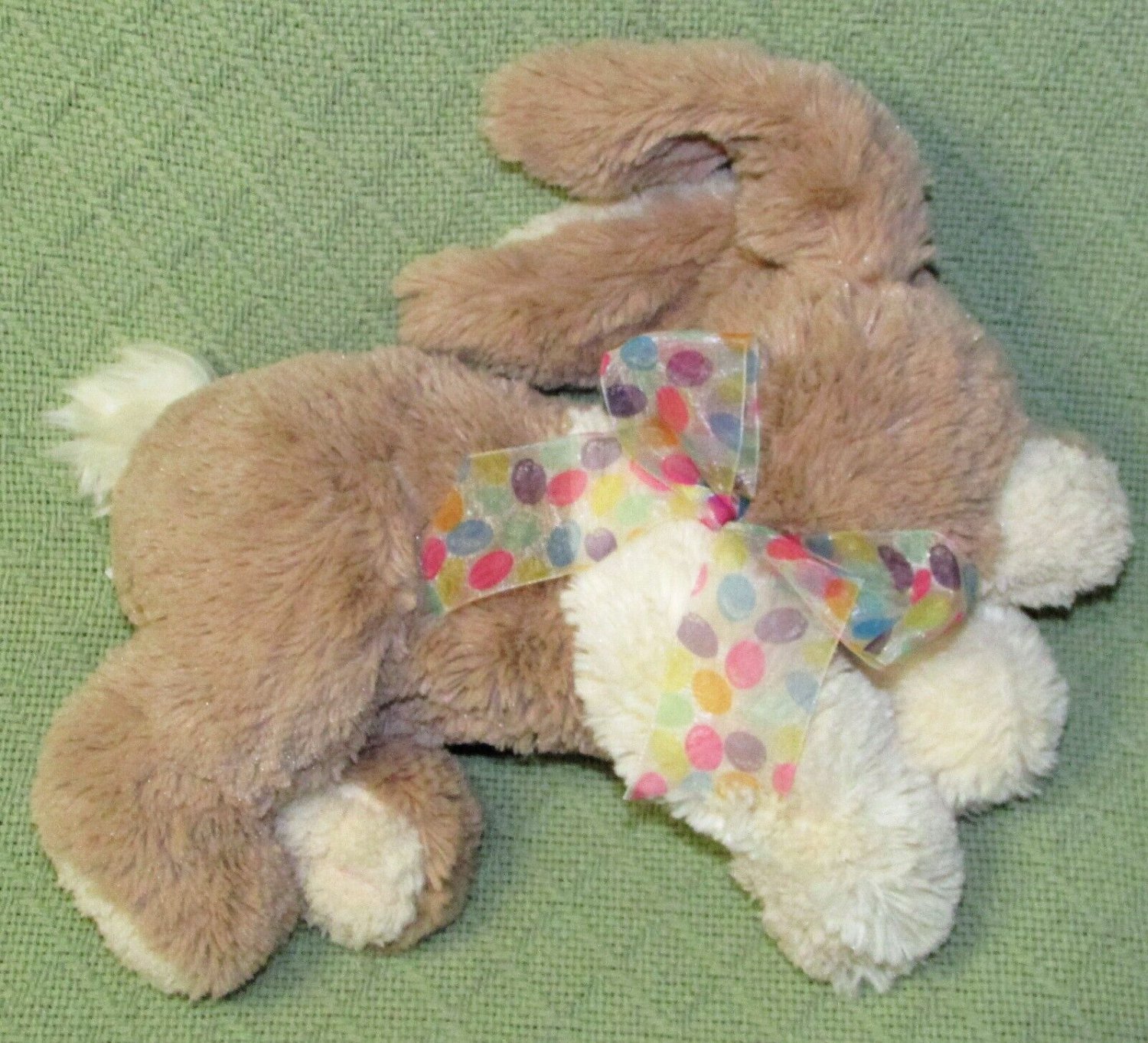 12" ANIMAL ADVENTURE RABBIT PLUSH BUNNY BROWN CREAM STUFFED JELLY BEAN ...