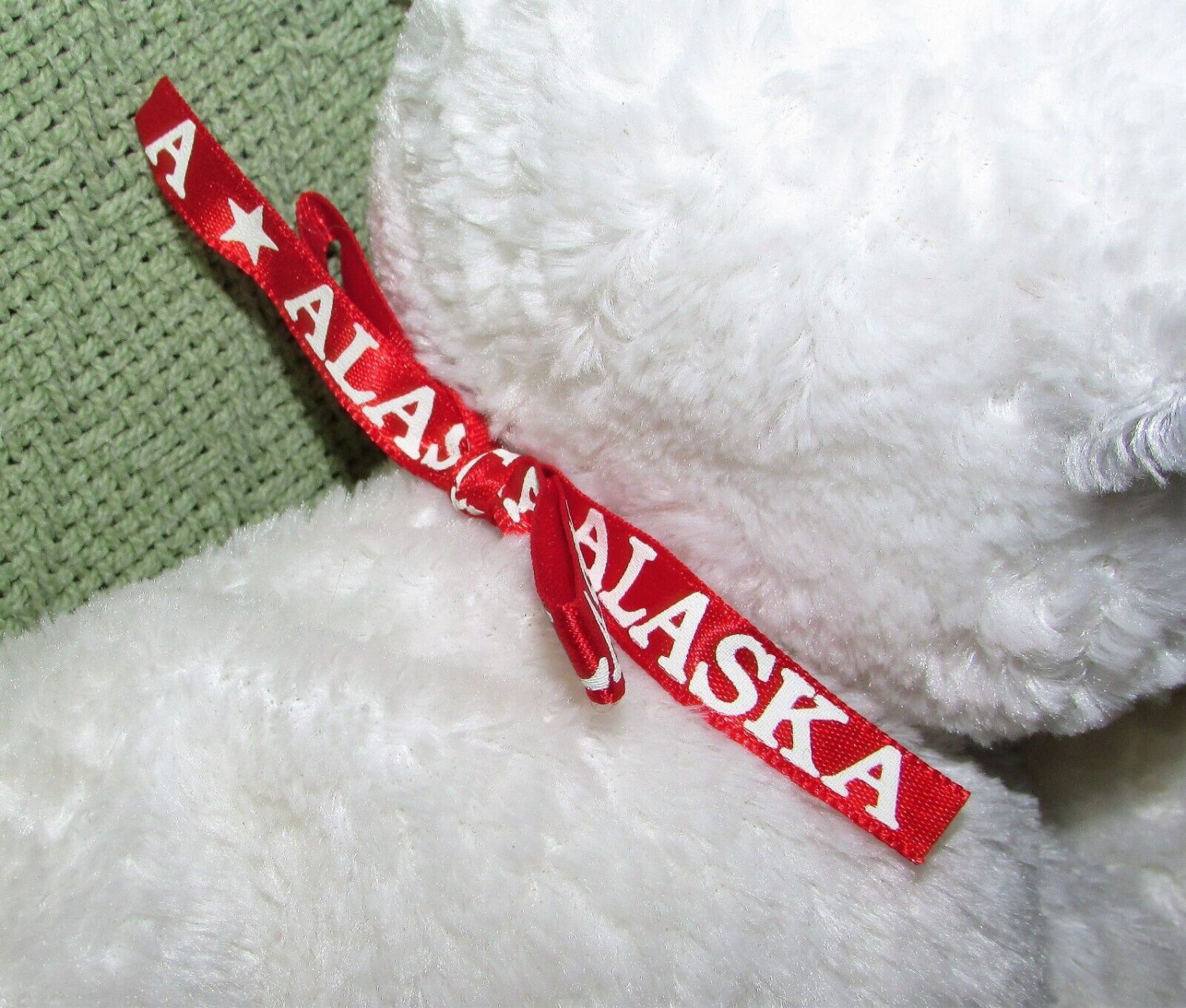 ALASKA FRIENDS BEAN BAG PLUSH POLAR BEAR 10" LONG WITH HANG TAG STUFFED ...