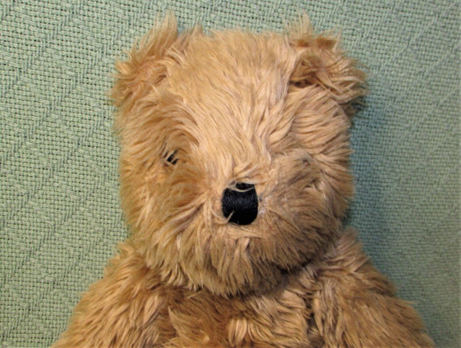 VINTAGE TY 1989 JOINTED TEDDY BEAR 16" STUFFED ANIMAL GOLDEN BROWN ...