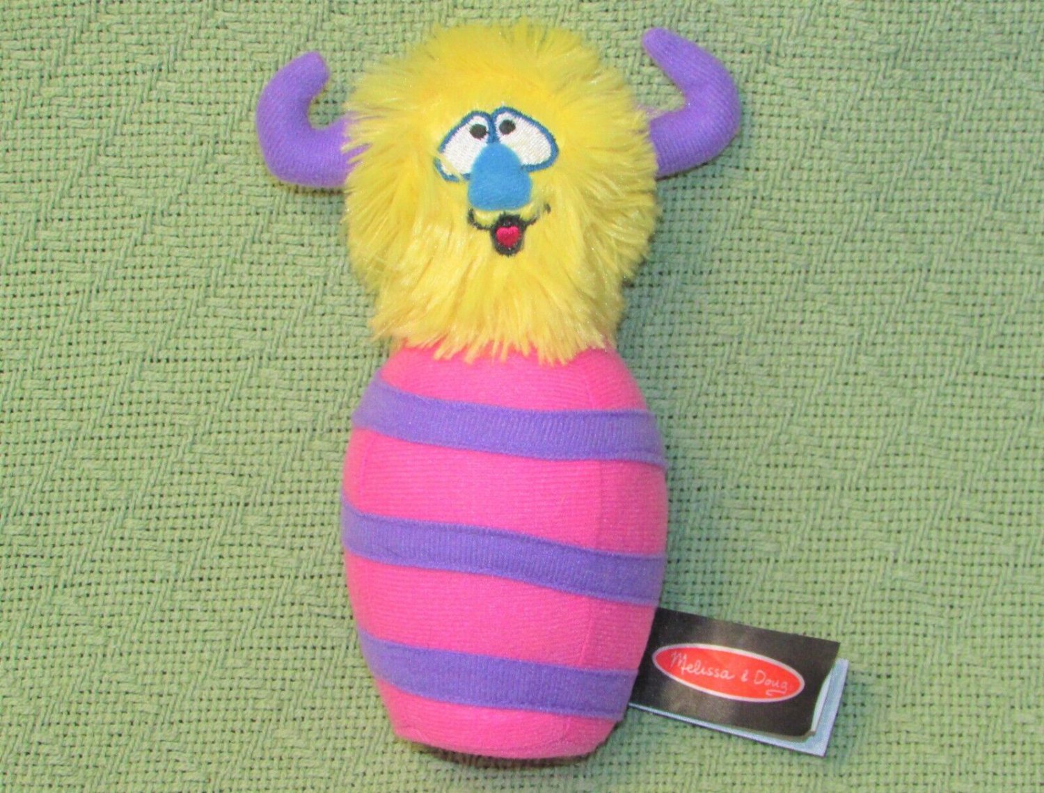 MELISSA DOUG MONSTER BOWLING PLUSH PIN PINK YELLOW REPLACEMENT STUFFED ...