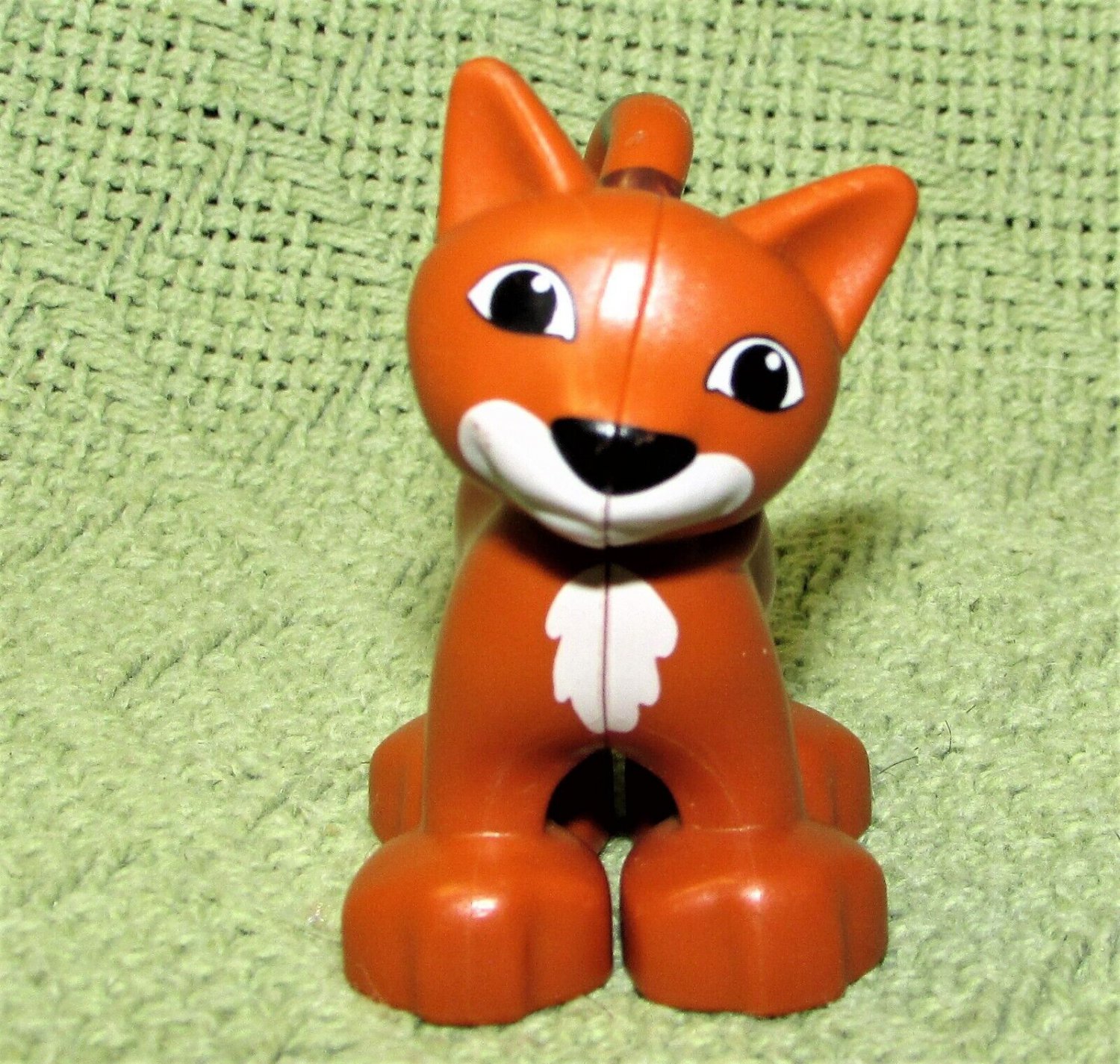 LEGO DUPLO TABBY CAT MINI FIGURE REPLACEMENT ANIMAL KITTEN BROWN ...