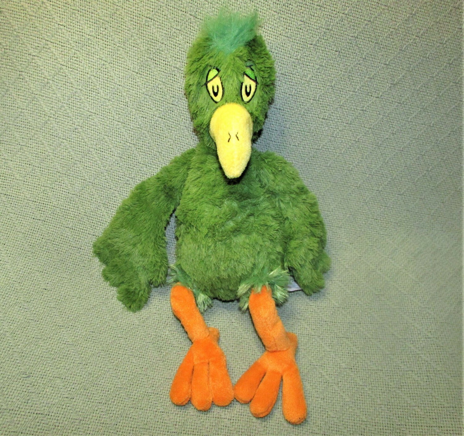 16" KOHLS DR. SEUSS SAY CAN YOU SAY HOOEY GREEN PARROT BIRD PLUSH ...
