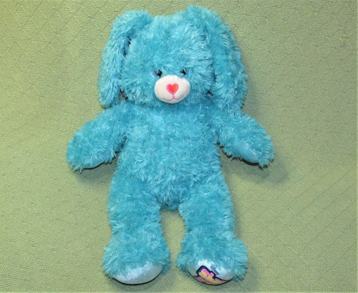 18" BUILD A BEAR BLUE BUNNY DISNEY SHAKE IT UP SPARKLY RABBIT STUFFED ...