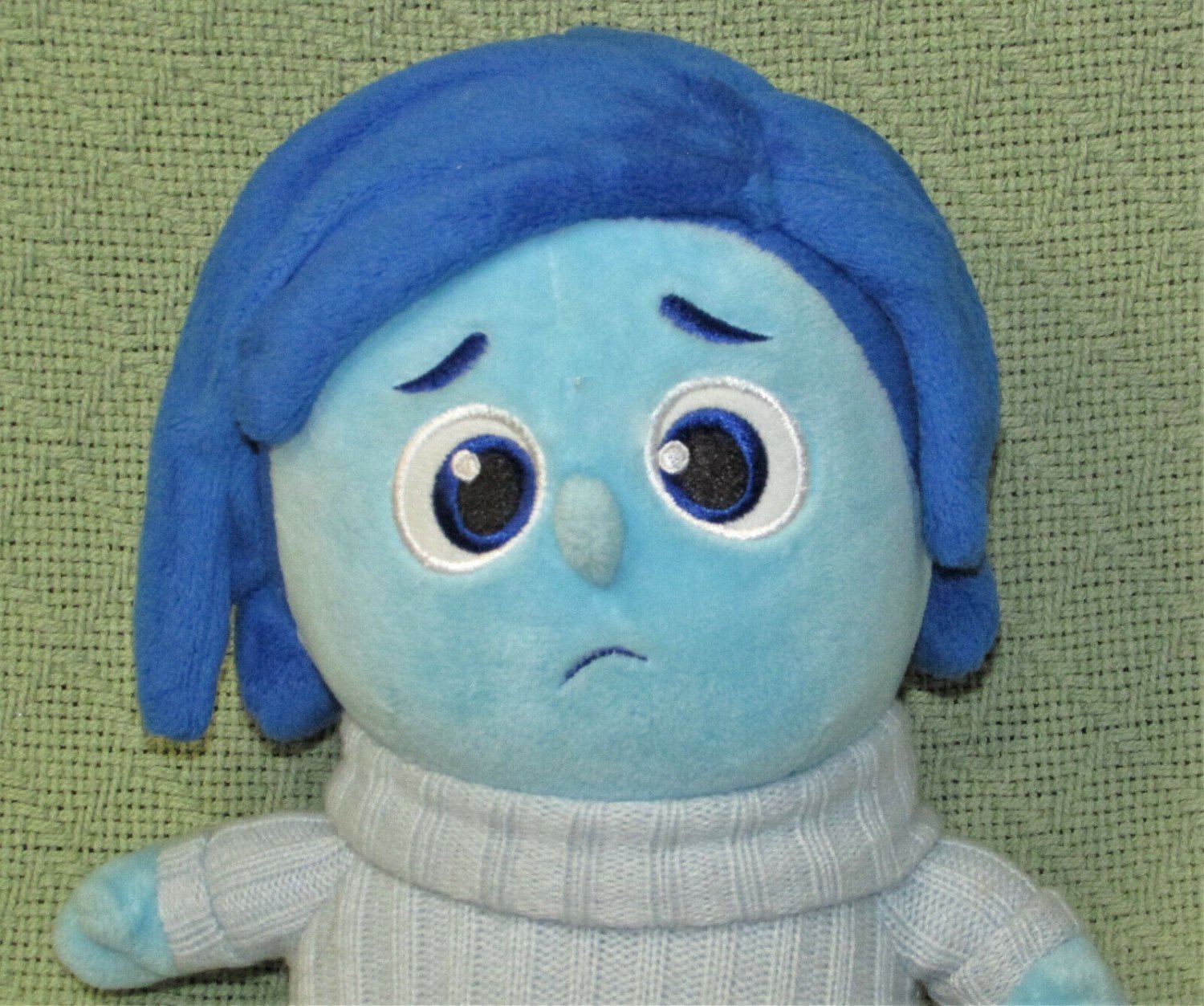 9" DISNEY PIXAR INSIDE OUT SADNESS BLUE GIRL TOMY STUFFED ANIMAL PLUSH ...