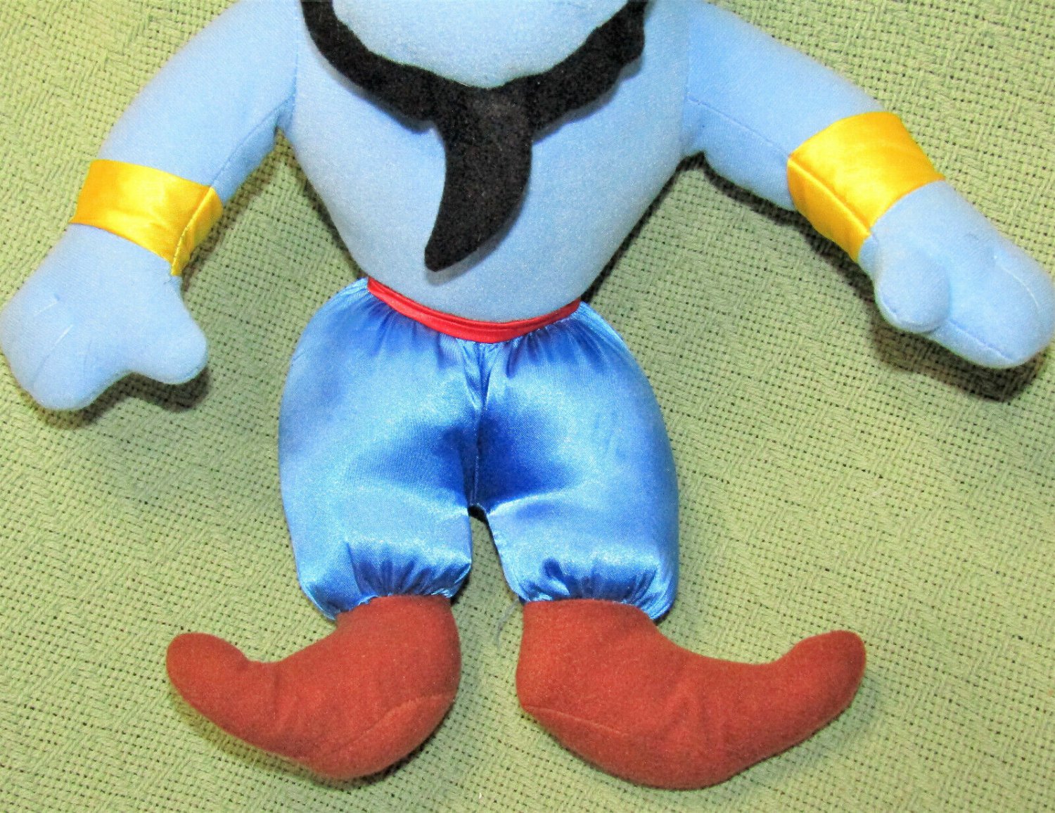 16" DISNEY GENIE PLUSH DOLL ALADDIN STUFFED ANIMAL BLUE SATIN PANTS ...
