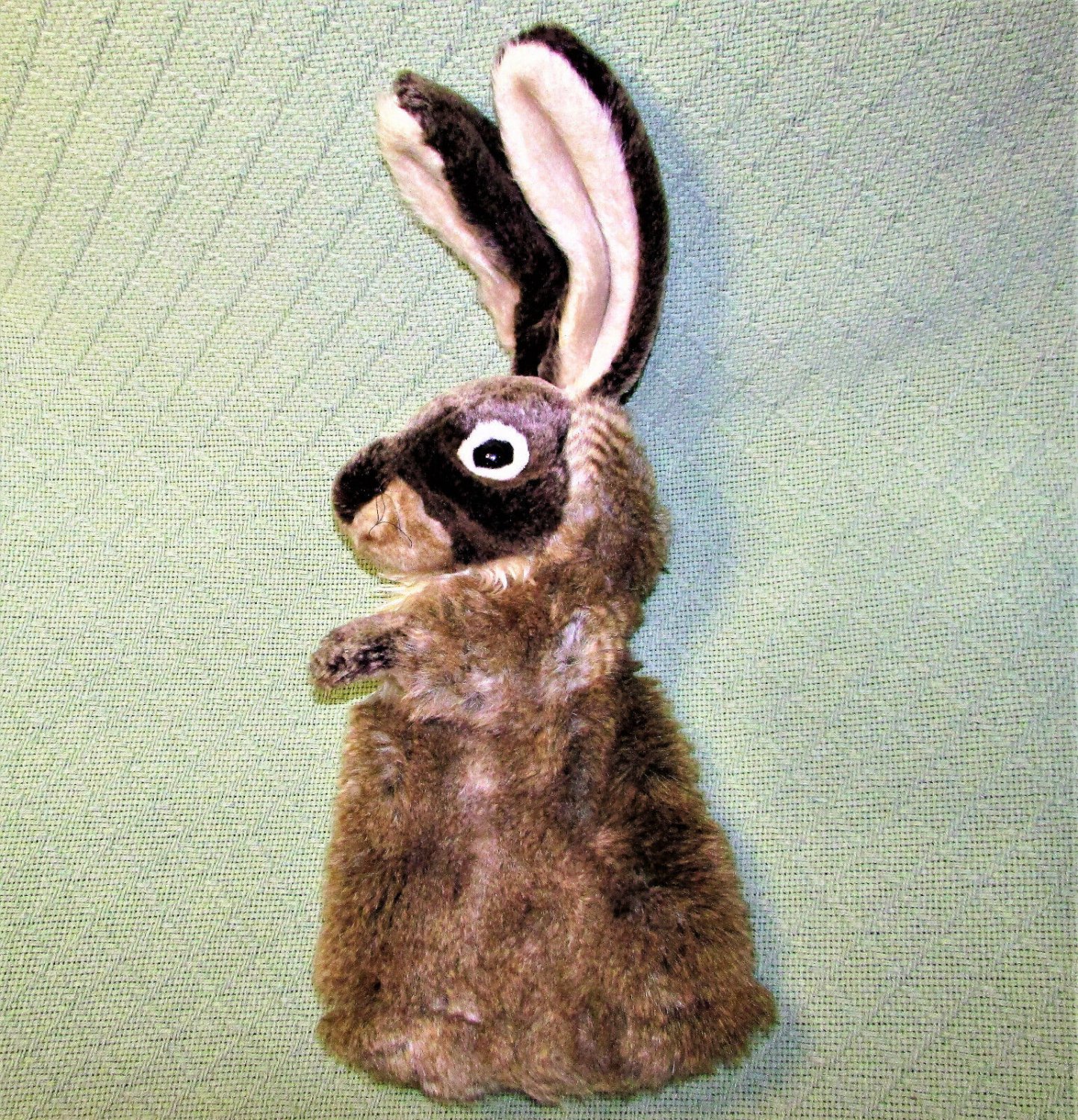 FOLKMANIS JACK RABBIT HAND PUPPET 19" FULL BODY REALISTIC STUFFED ANIMAL PLUSH