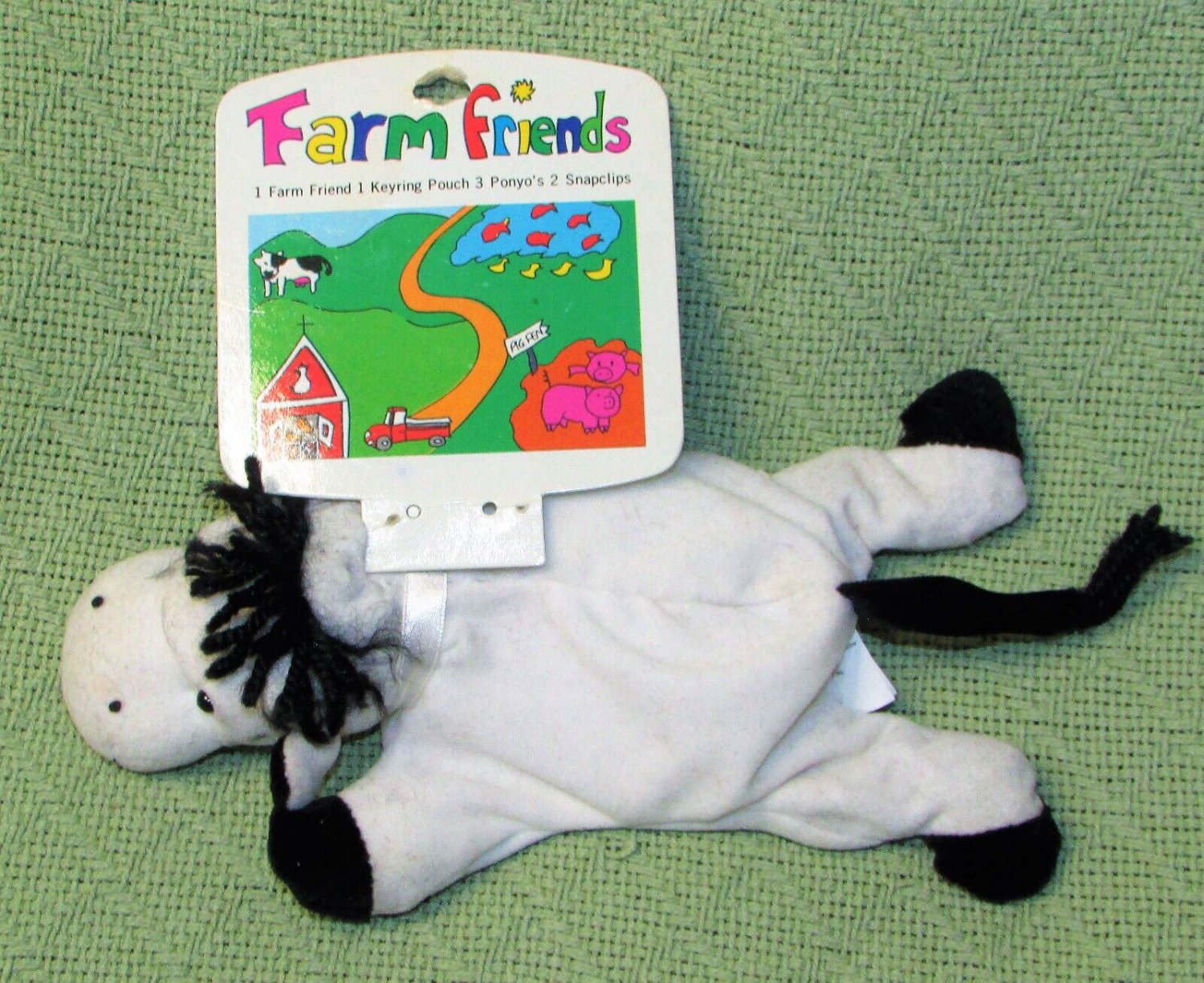 VINTAGE FARM FRIENDS ANGUS COW BEAN BAG PLUSH WITH HANG TAG/BIRTH ...