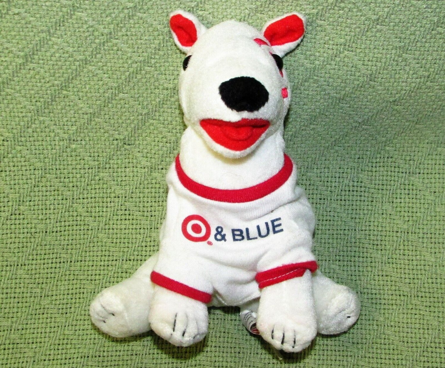 7" TARGET BULLSEYE & BLUE PLUSH BEANBAG DOG 2005 STUFFED ANIMAL with T ...
