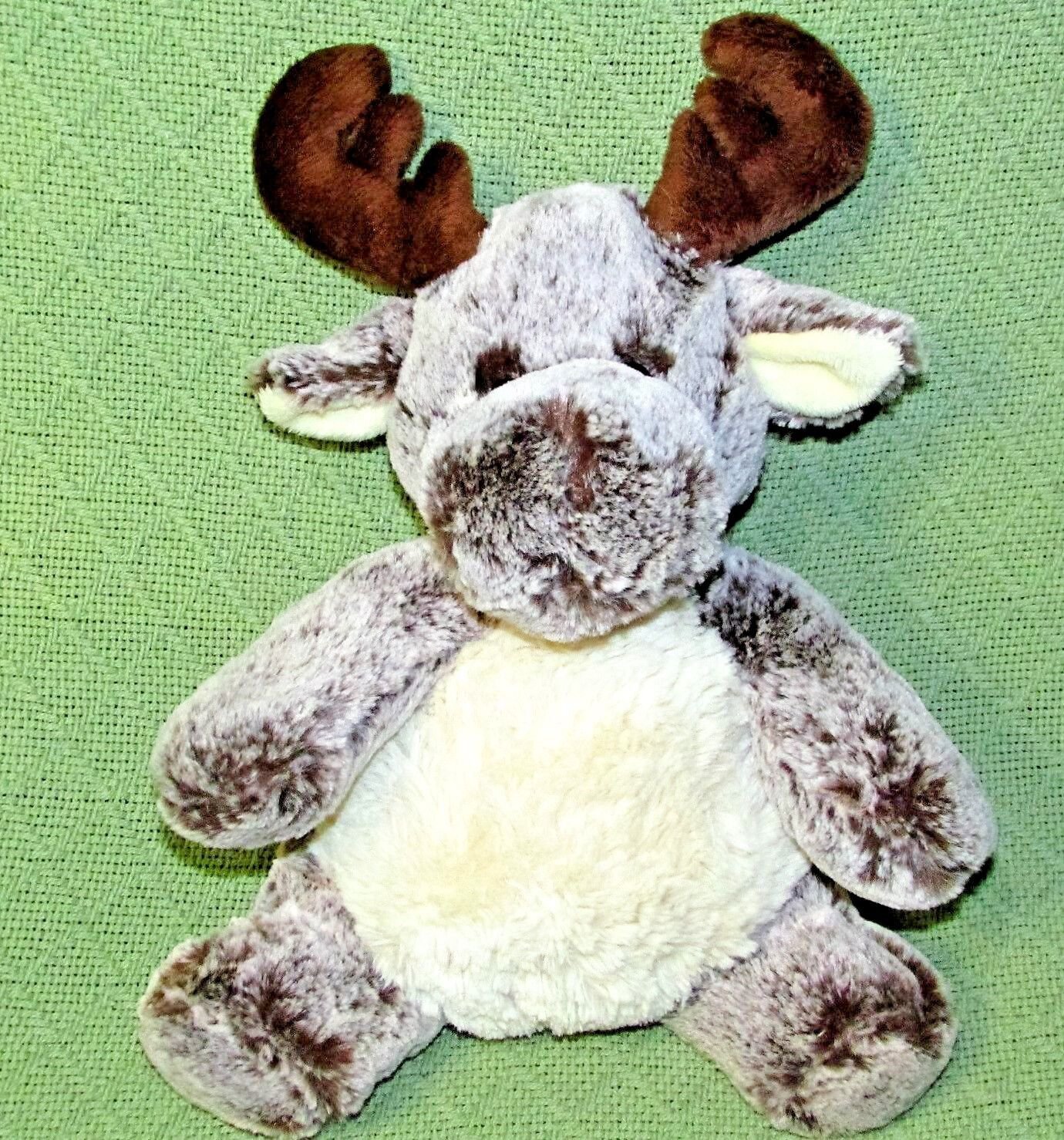 12" AURORA MILO MOOSE PLUSH SWEET & SOFTER 2 Tone Brown Plush Stuffed ...