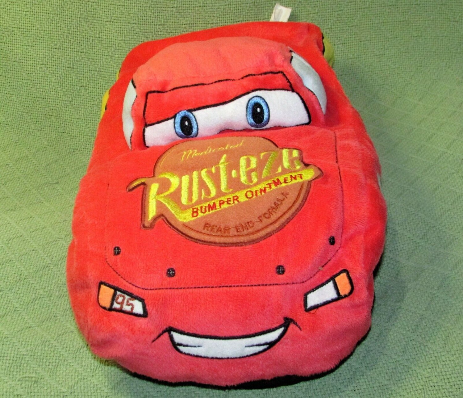 18" DISNEY CARS LIGHTNING McQUEEN PILLOW PLUSH MICROBEAD PLUSH STUFFED ...