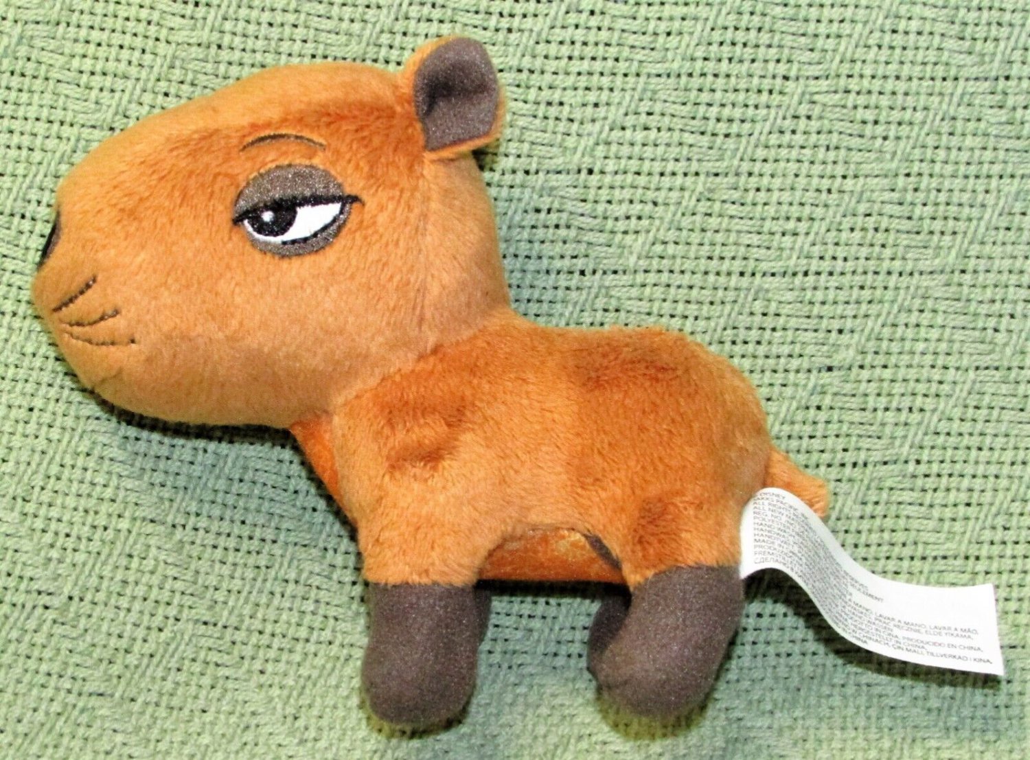 DISNEY ENCANTO CAPYBARA PLUSH CHIGUIRO CHISPI 6" STUFFED ANIMAL BROWN ...