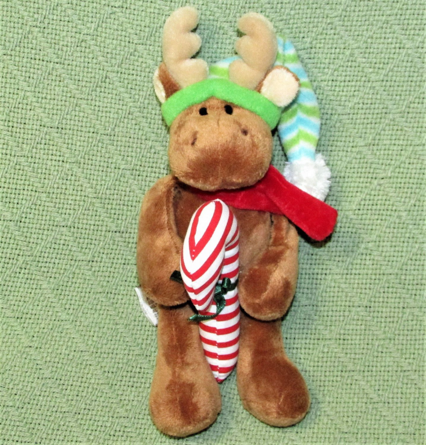 GUND FLAPADOODLES CHRISTMAS REINDEER 10" MOOSE BEAN BAG Plush CANDY ...