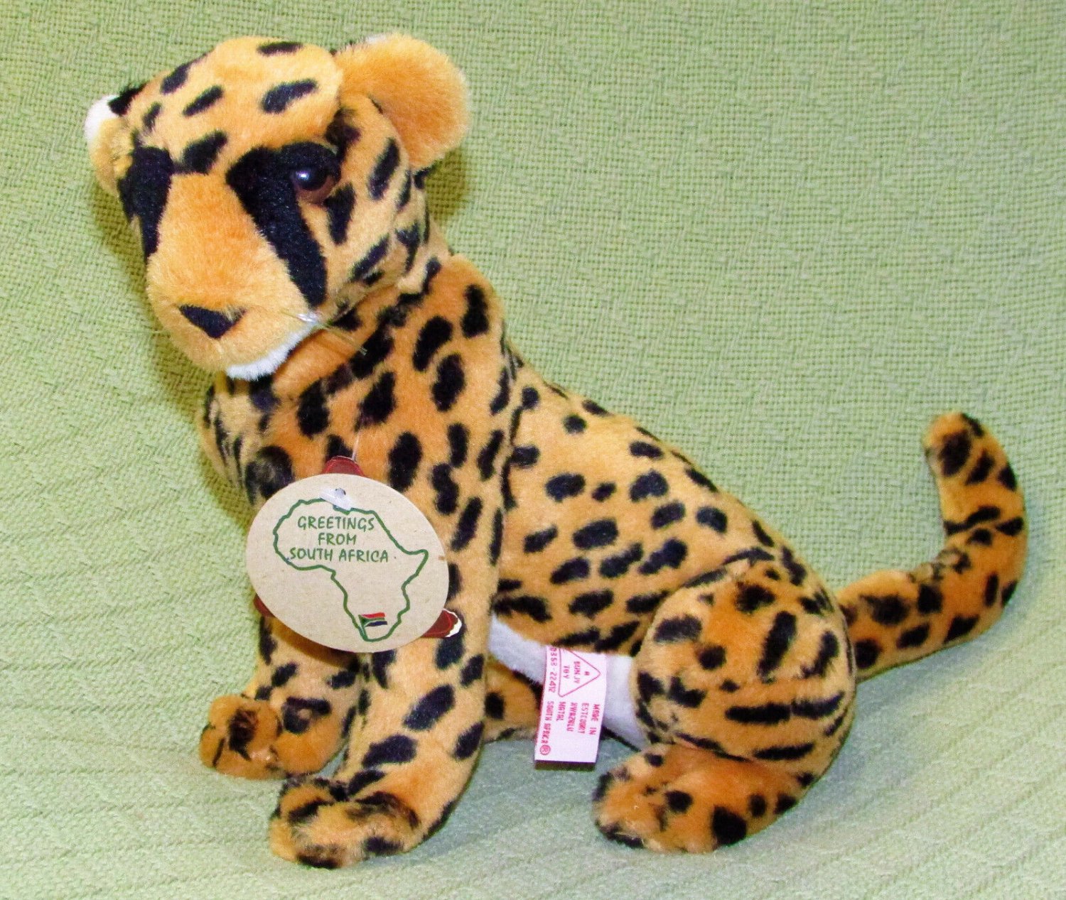 12" SOUTH AFRICAN LEOPARD Realistic Plush BUNJY TOYS Stuffed Animal NOS ...