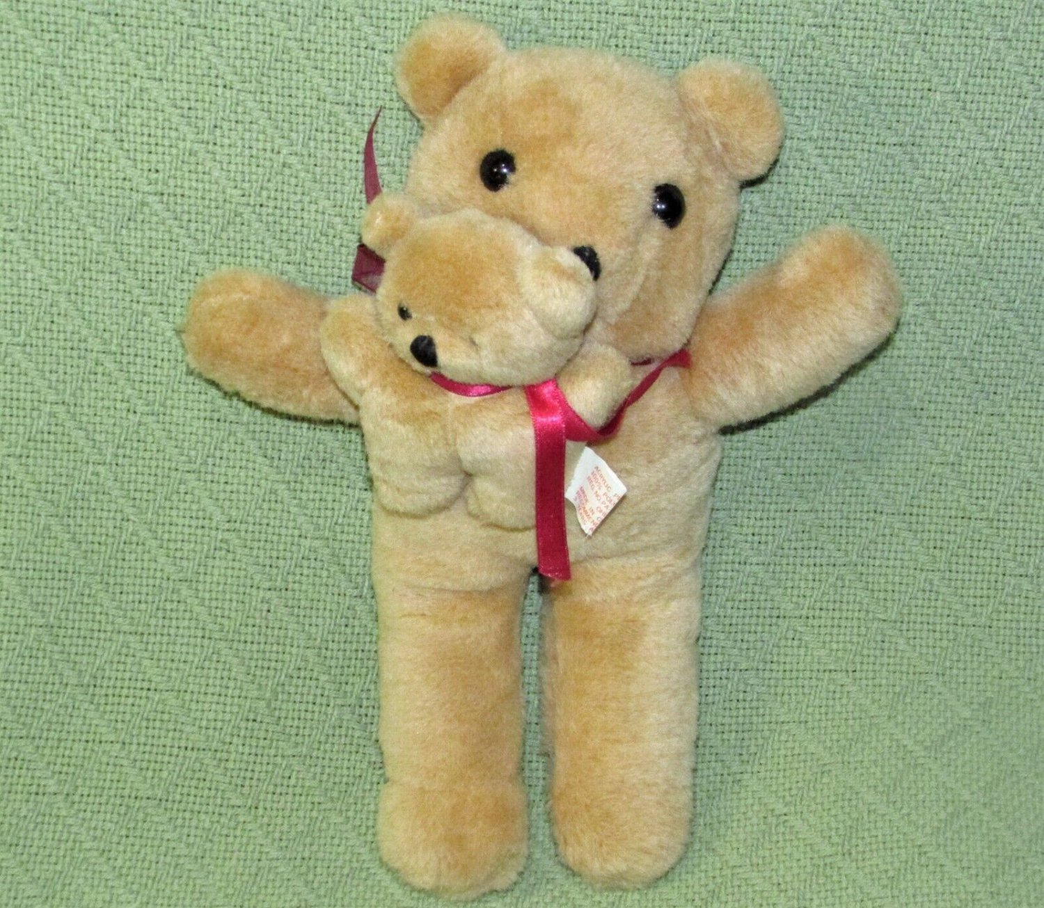 TEDDY BEAR PLUSH WITH BABY BEAR CUB 11" AND 4" STUFFED ANIMAL SET BROWN ...
