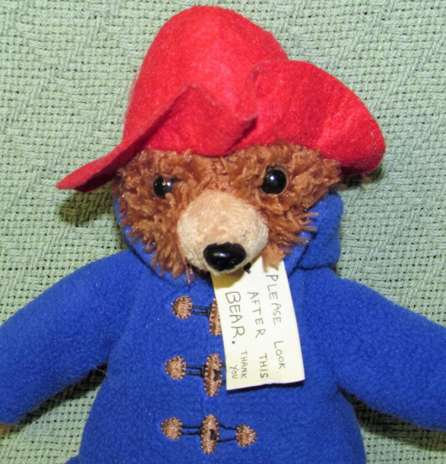YOTTOY PADDINGTON BEAR STUFFED ANIMAL 9" PLUSH RED HAT BLUE COAT 2014 ...