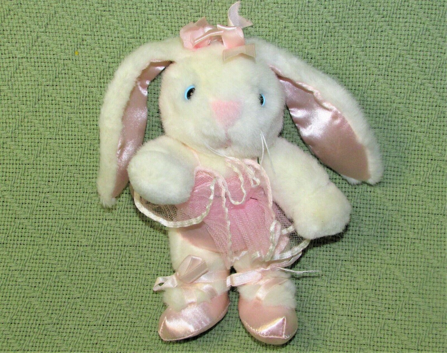 VINTAGE ANCO STUFFED BALLERINA BUNNY 1996 PLUSH DOLL ANIMAL PINK TUTU ...