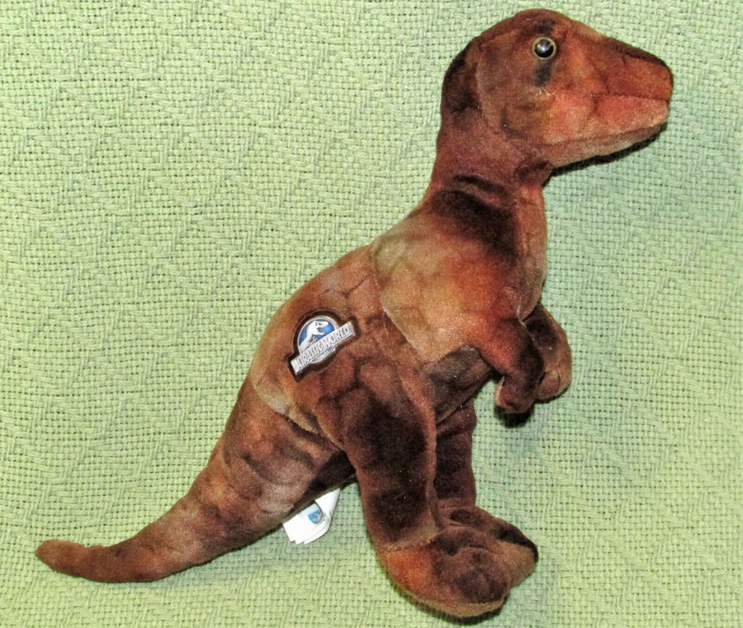 JURASSIC WORLD RAPTOR PLUSH 9" DINOSAUR VELOCIRAPTOR BROWN STUFFED ...