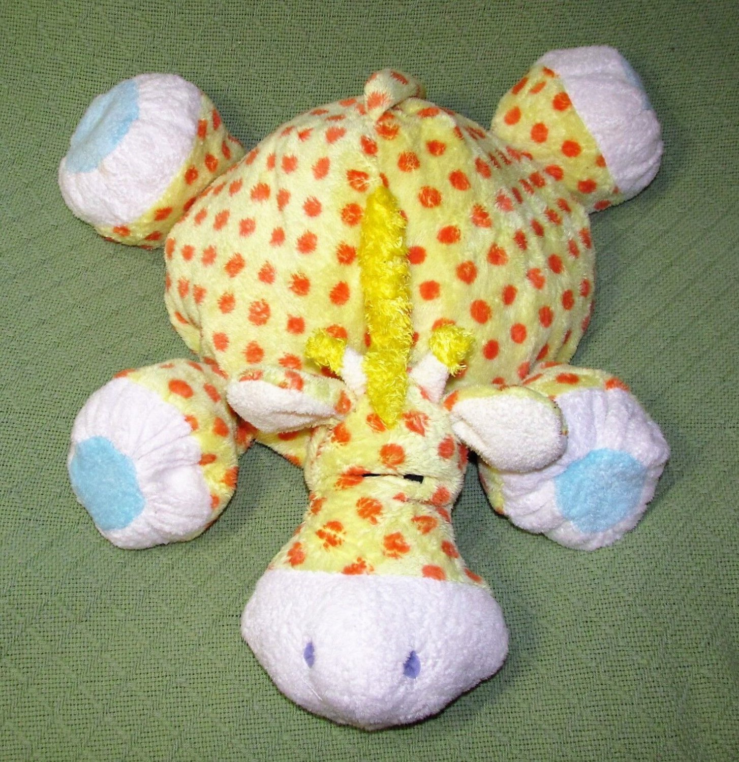 FIRST & MAIN 18" GIRAFFE PLUSH Cream Puff Stuffed Pillow Style Yellow ...