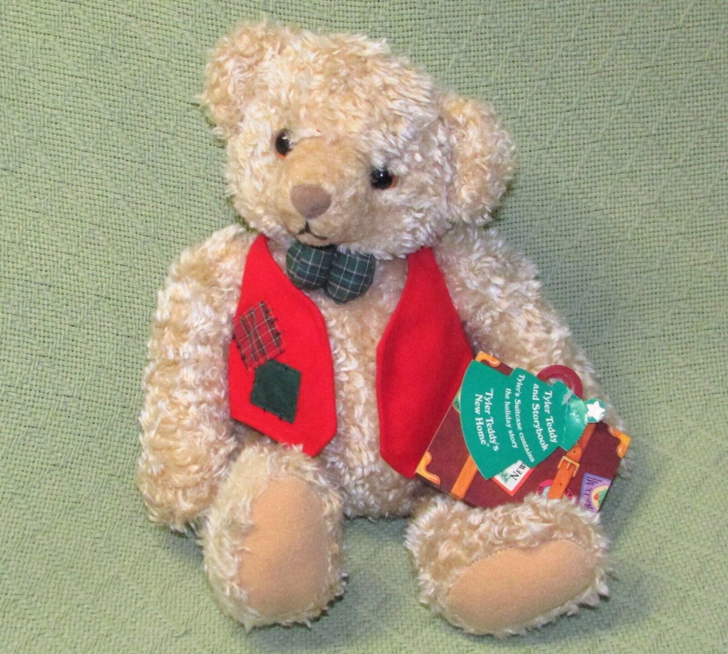 HALLMARK TYLER TEDDY PLUSH BEAR WITH TAG & MINI HARDCOVER BOOK STUFFED ...
