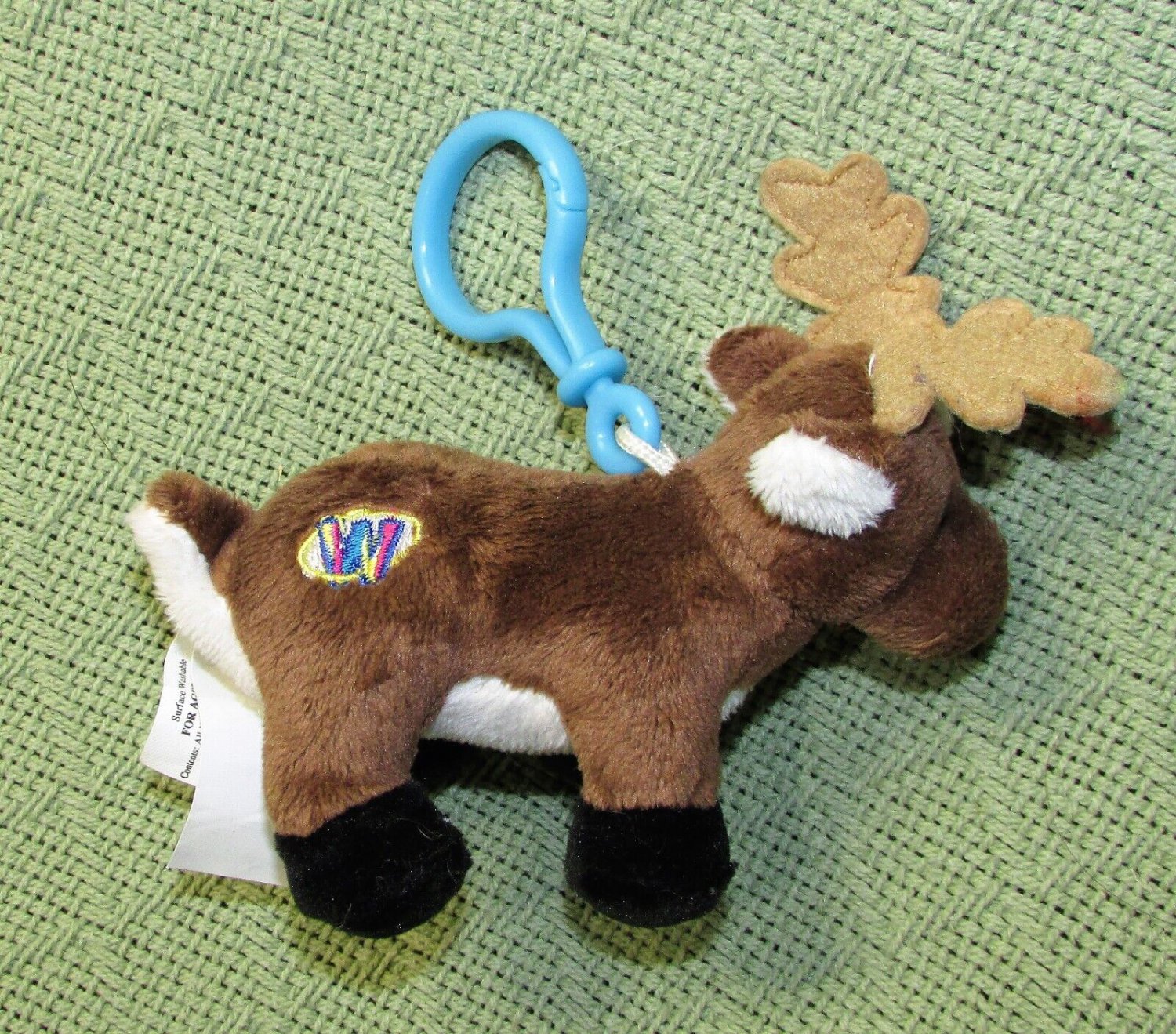 GANZ KINZ KLIP PLUSH CLIP ON MINI PLUSH REINDEER WEBKINZ STUFFED ANIMAL ...