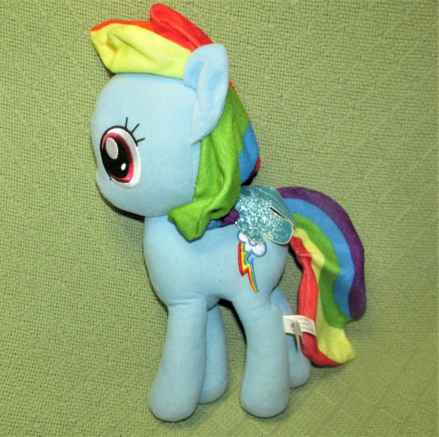 12" RAINBOW DASH MY LITTLE PONY PLUSH BLUE PEGASUS 2017 HASBRO TOY ...