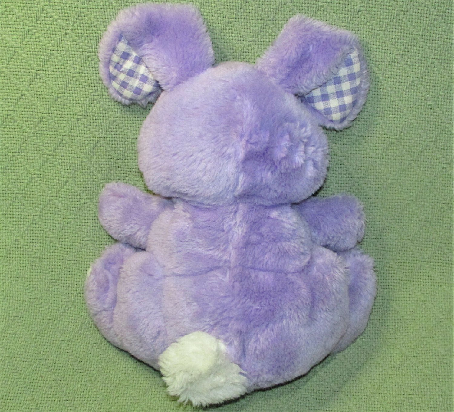 1984 DAKIN PURPLE BUNNY PLUSH 12" VINTAGE STUFFED ANIMAL RABBIT PLAID ...