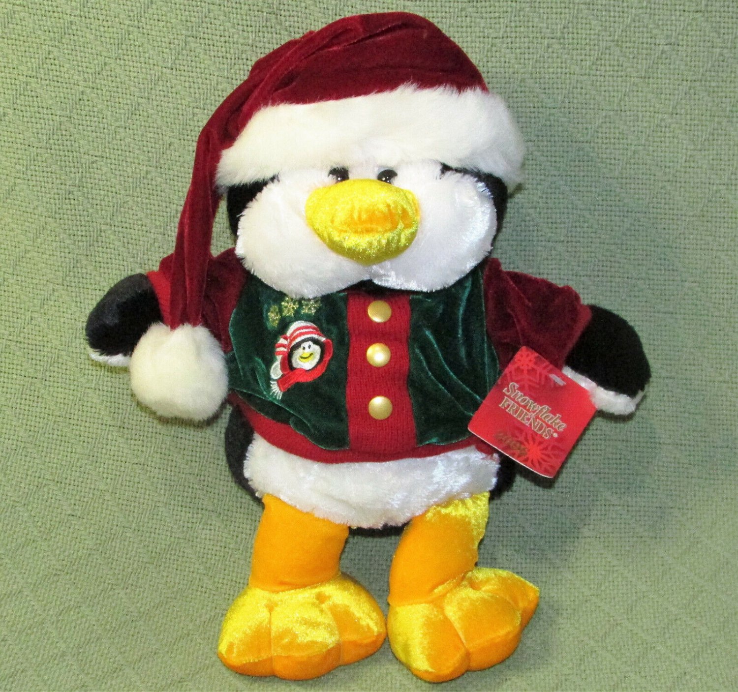 2006 SNOWFLAKE FRIENDS 15" PENGUIN CHRISTMAS PLUSH STUFFED ANIMAL DAN ...
