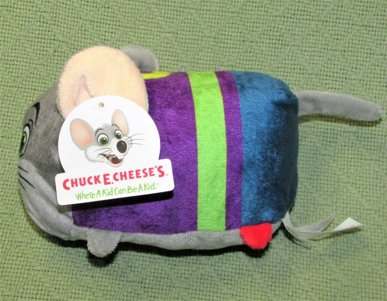 CHUCK E CHEESE STACKABLE PLUSH 7" GOOD STUFFED ANIMAL WITH HANG TAG ...