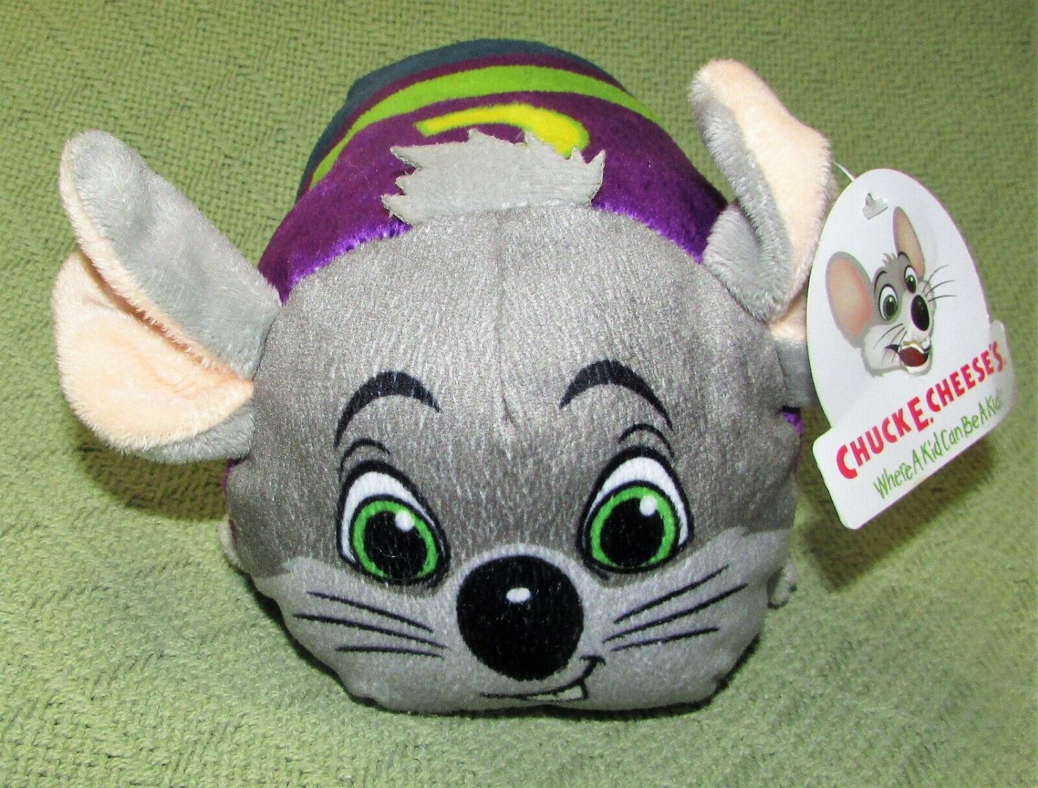 CHUCK E CHEESE STACKABLE PLUSH 7" GOOD STUFFED ANIMAL WITH HANG TAG ...