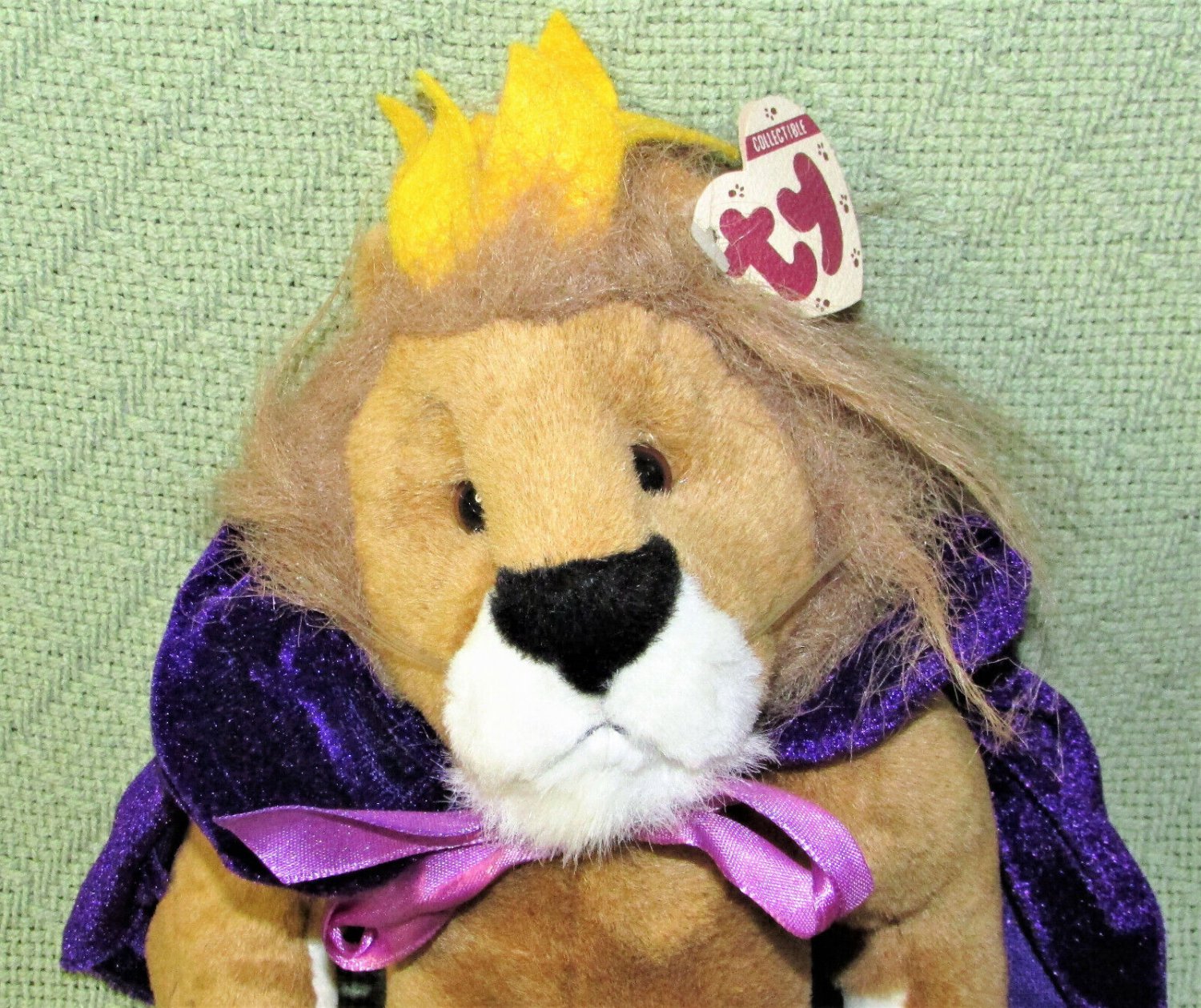 1993 TY LION KING SIRE 12" JOINTED PLUSH HEART TAG VINTAGE STUFFED ...