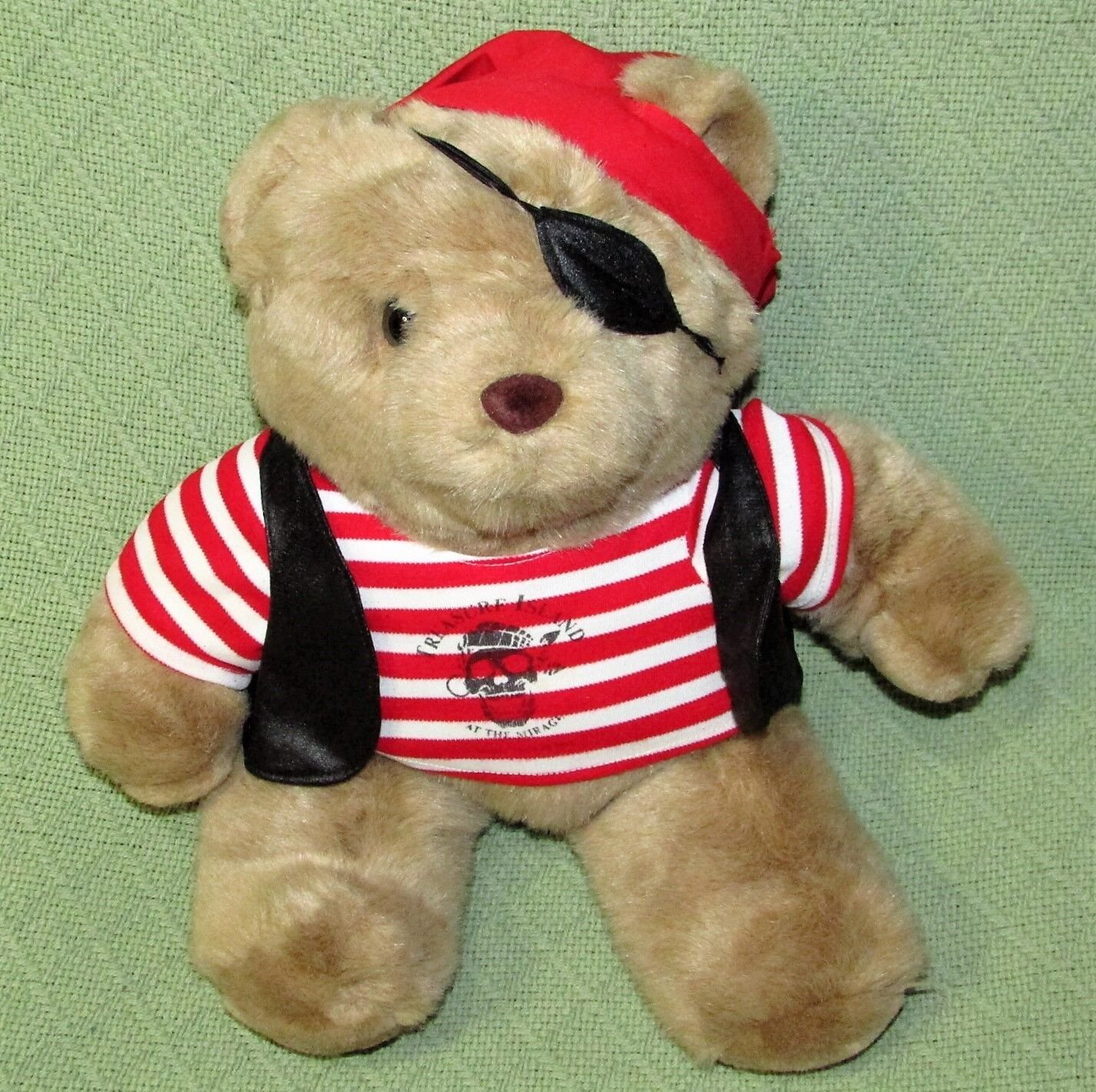 12" VINTAGE PIRATE TEDDY Treasure Island Bear EYE PATCH Plush Mirage ...